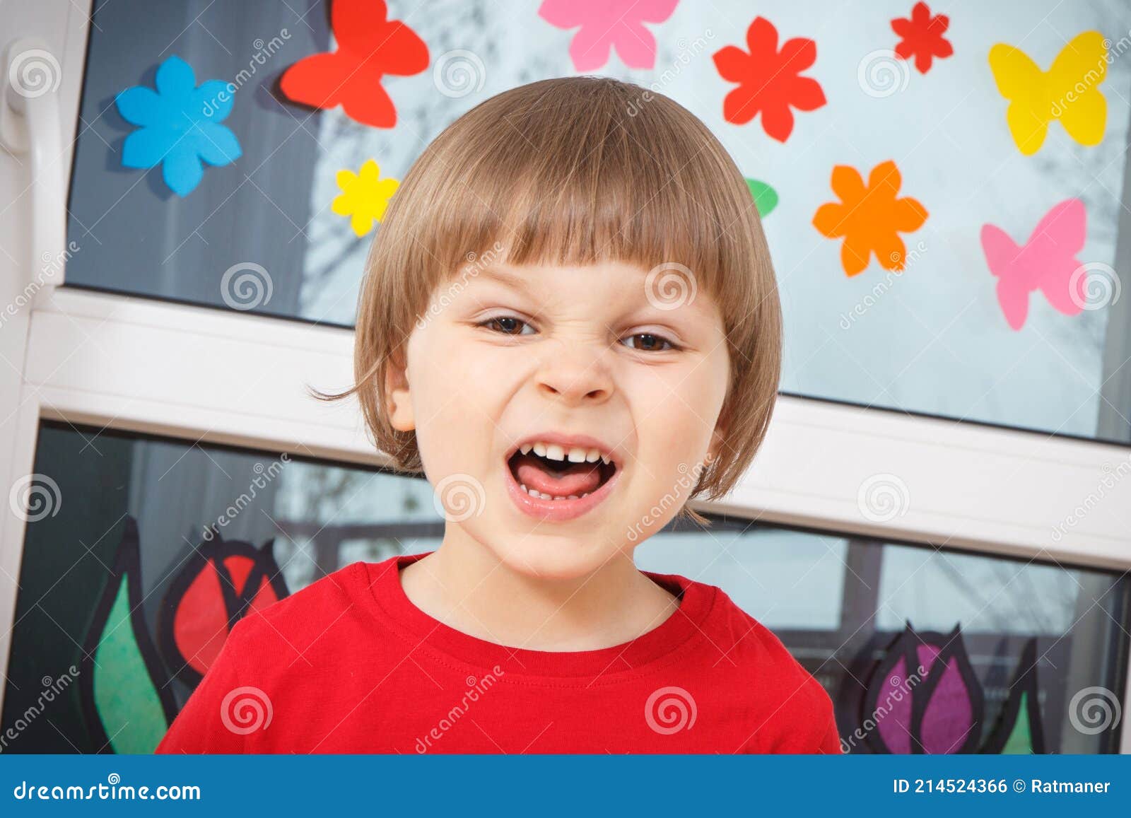 Happy Smiling Boy. Positive Emotion in Childhood Stock Photo - Image of ...