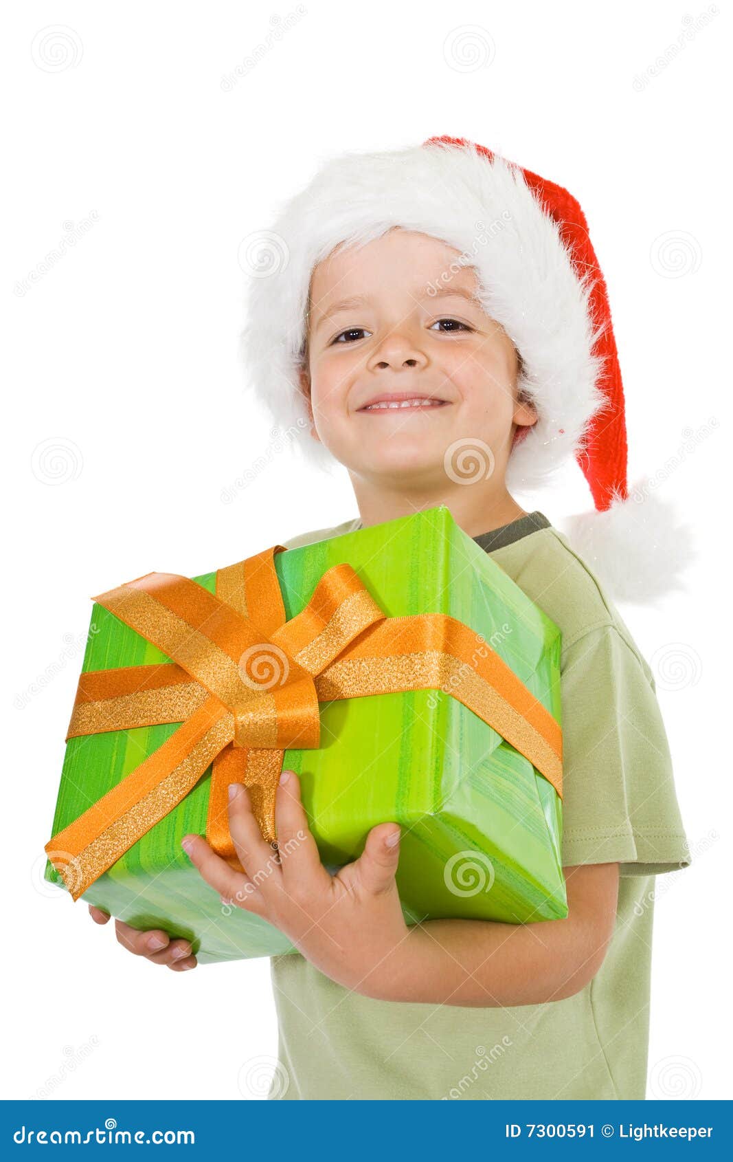 Happy Smiling Boy with Present Stock Image - Image of expression ...