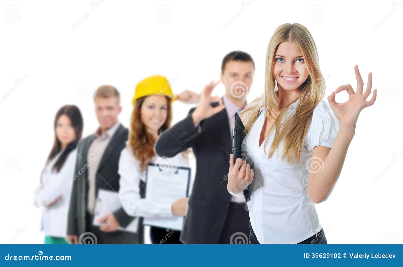 Happy Smiling Business Team Stock Photo - Image of businesswoman ...