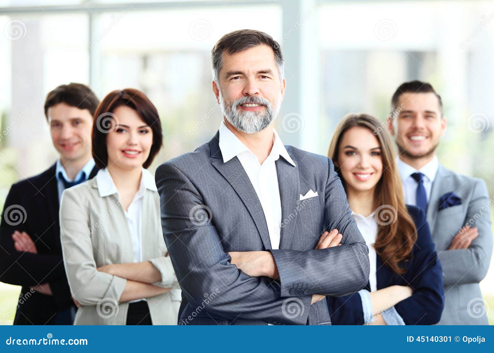 Happy Smiling Business Team Stock Image - Image of success, pride: 45140301