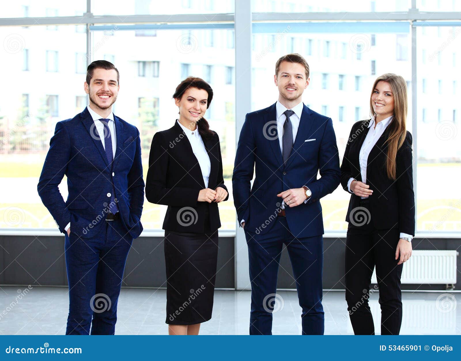Happy Smiling Business Team Stock Image - Image of employee, business ...