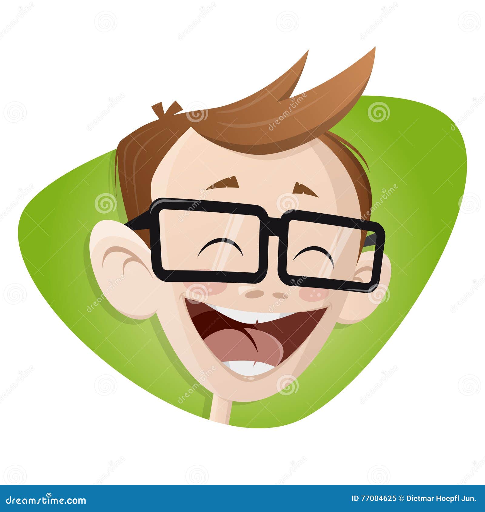 Happy smiling cartoon boy stock vector. Illustration of funny - 77004625
