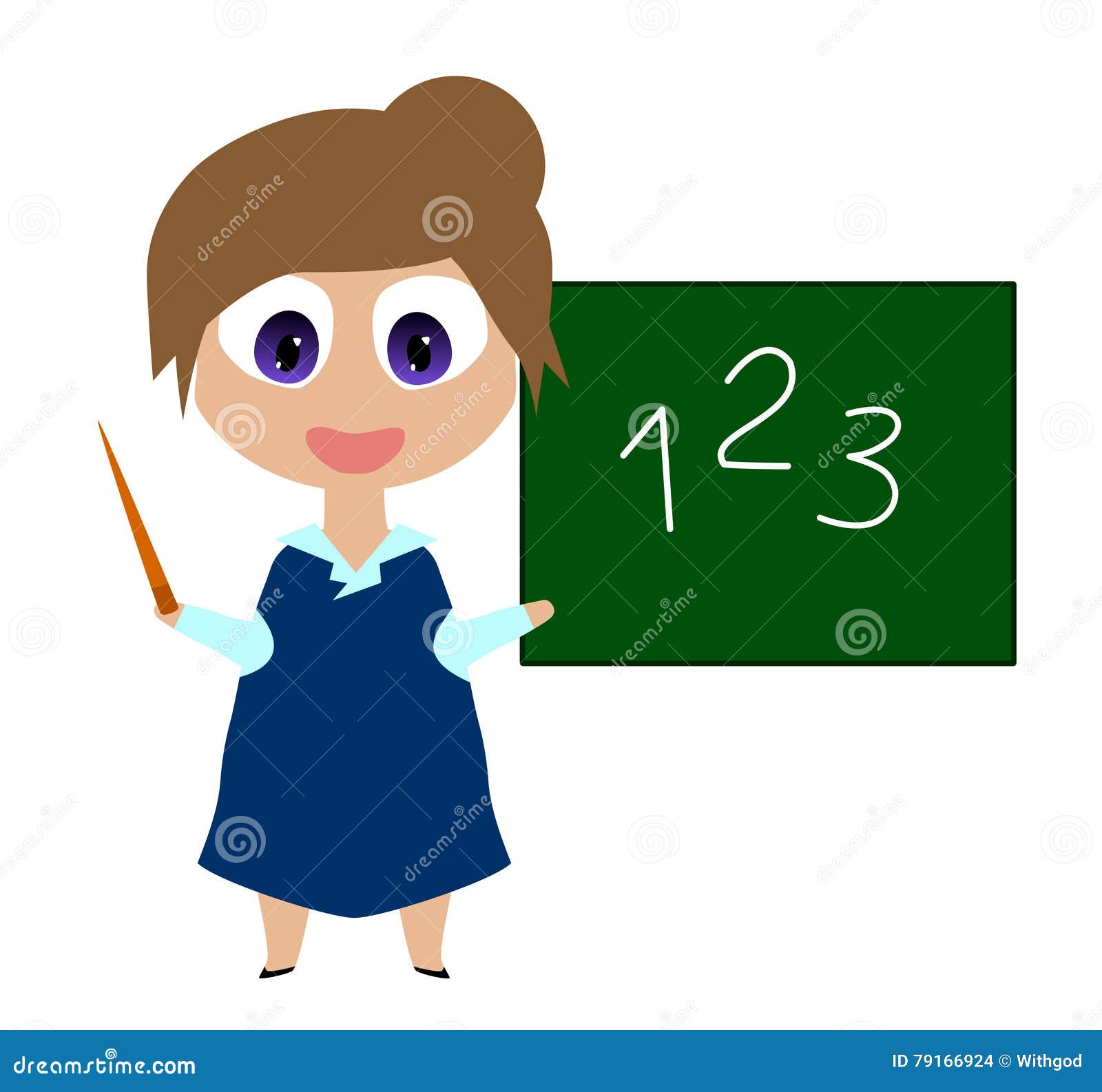Happy Smiling Cartoon Teacher Stock Vector - Illustration of adult ...