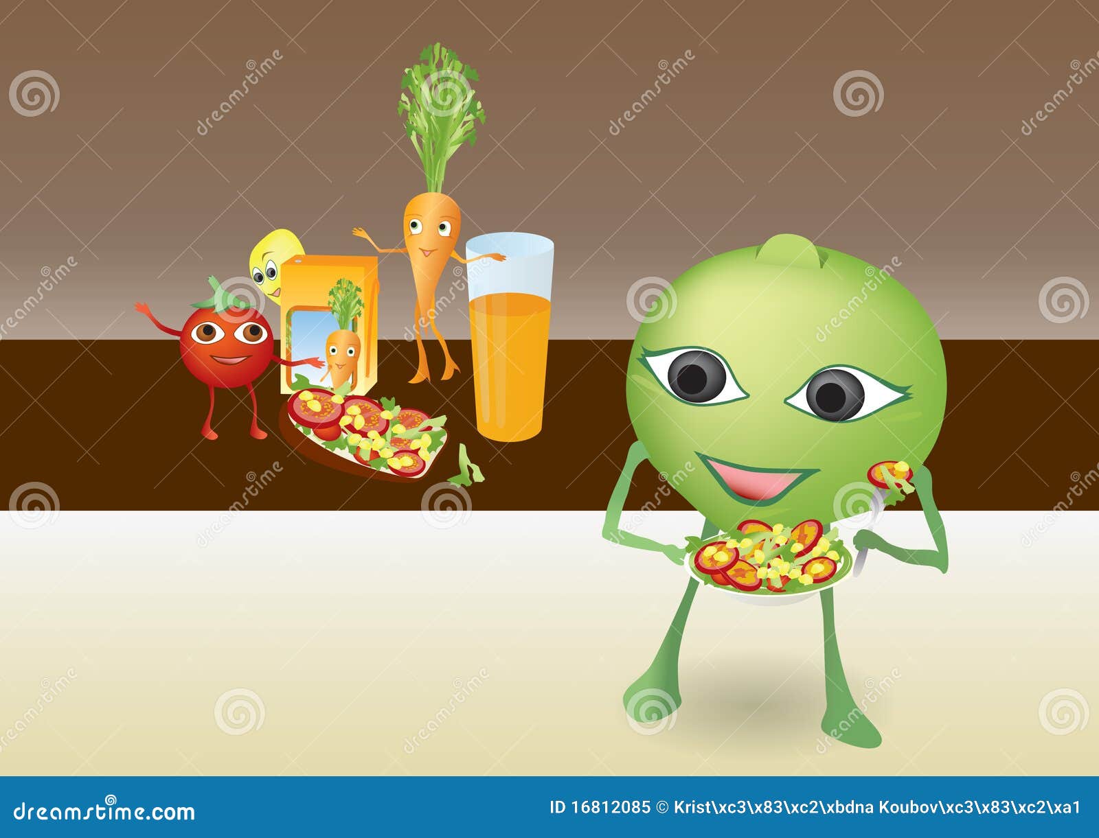 Happy Smiling Cartoon Vegetable Stock Vector - Illustration of food ...