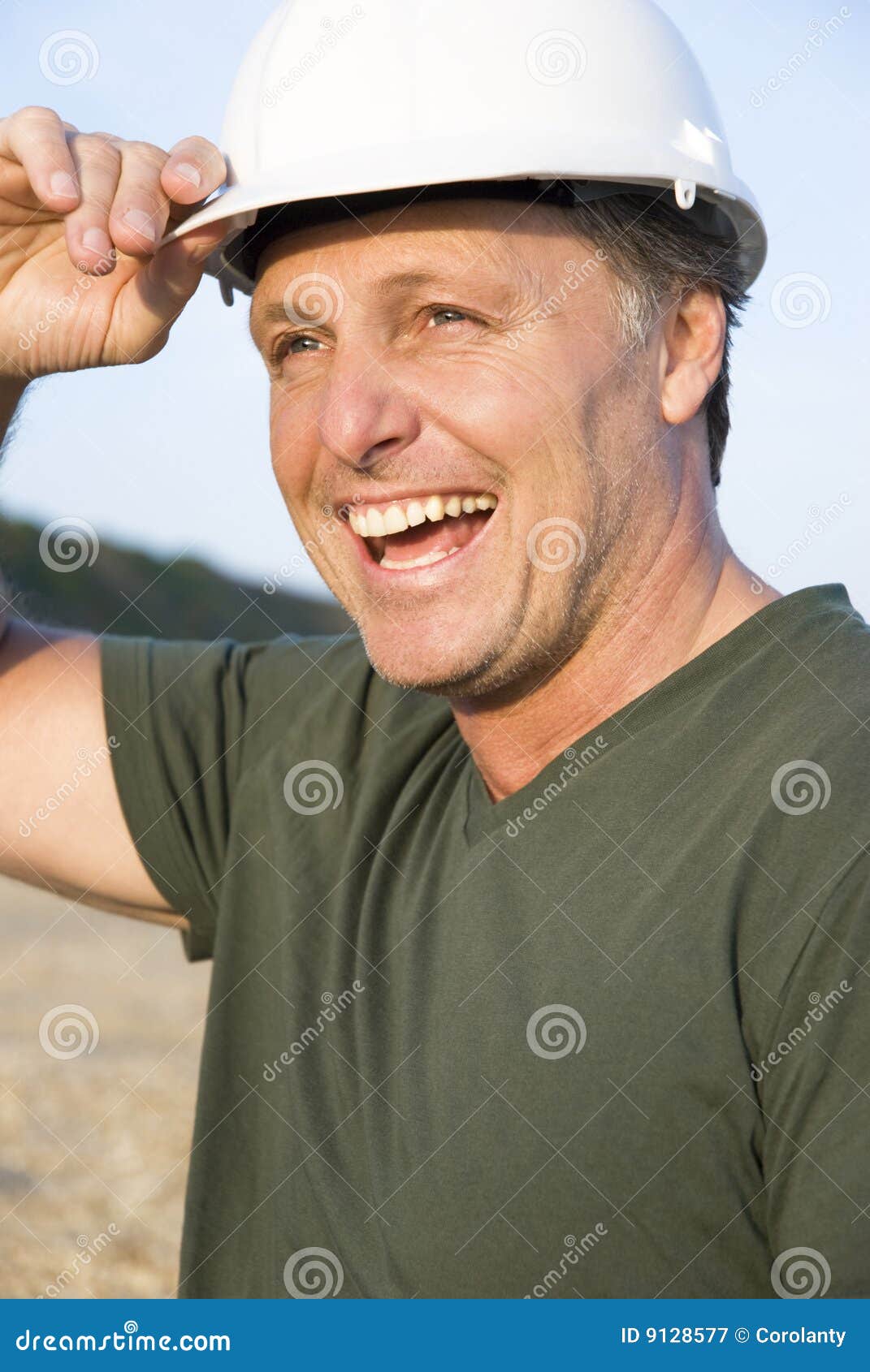 Happy Smiling Construction Worker. Stock Image - Image of employee ...