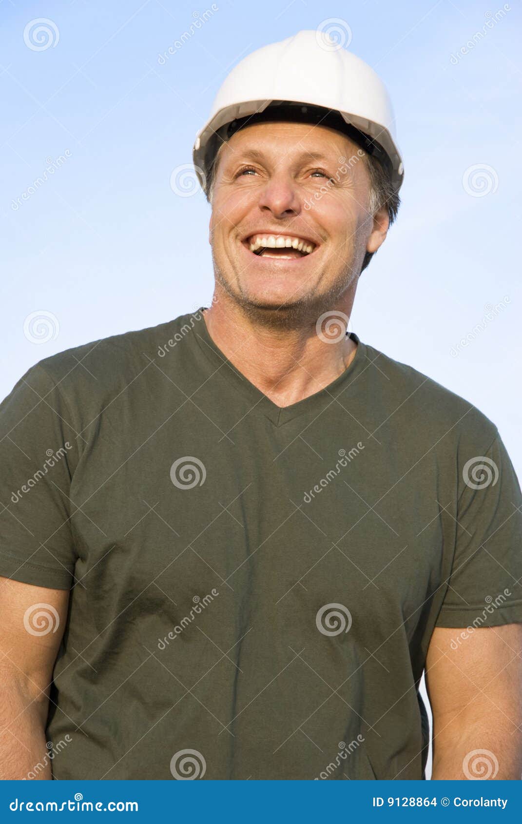 Happy Smiling Construction Worker. Stock Photo - Image of handsome ...