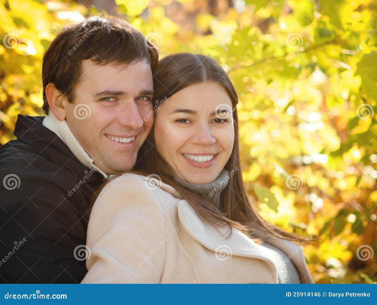 Happy smiling couple stock photo. Image of nature, forest - 25914146