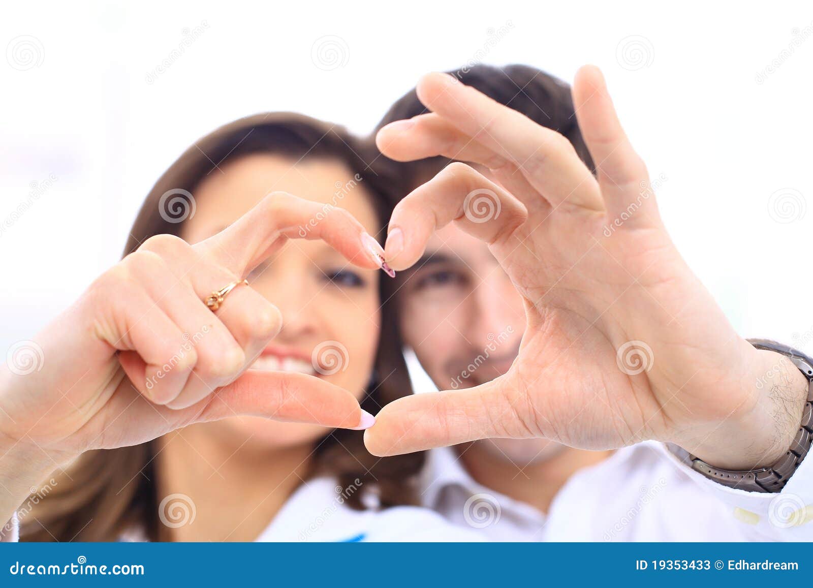 Happy Smiling Couple in Love Stock Image - Image of friendship, bride ...