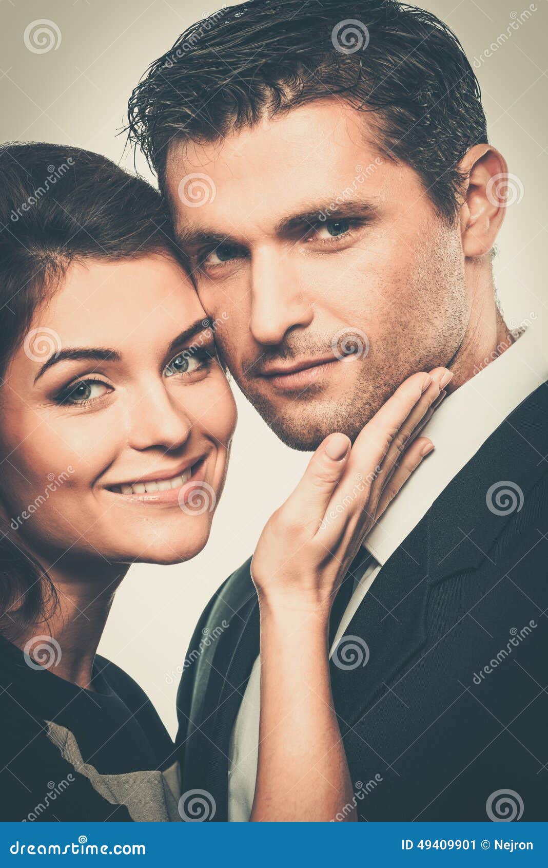 Happy smiling couple stock image. Image of pretty, black - 49409901