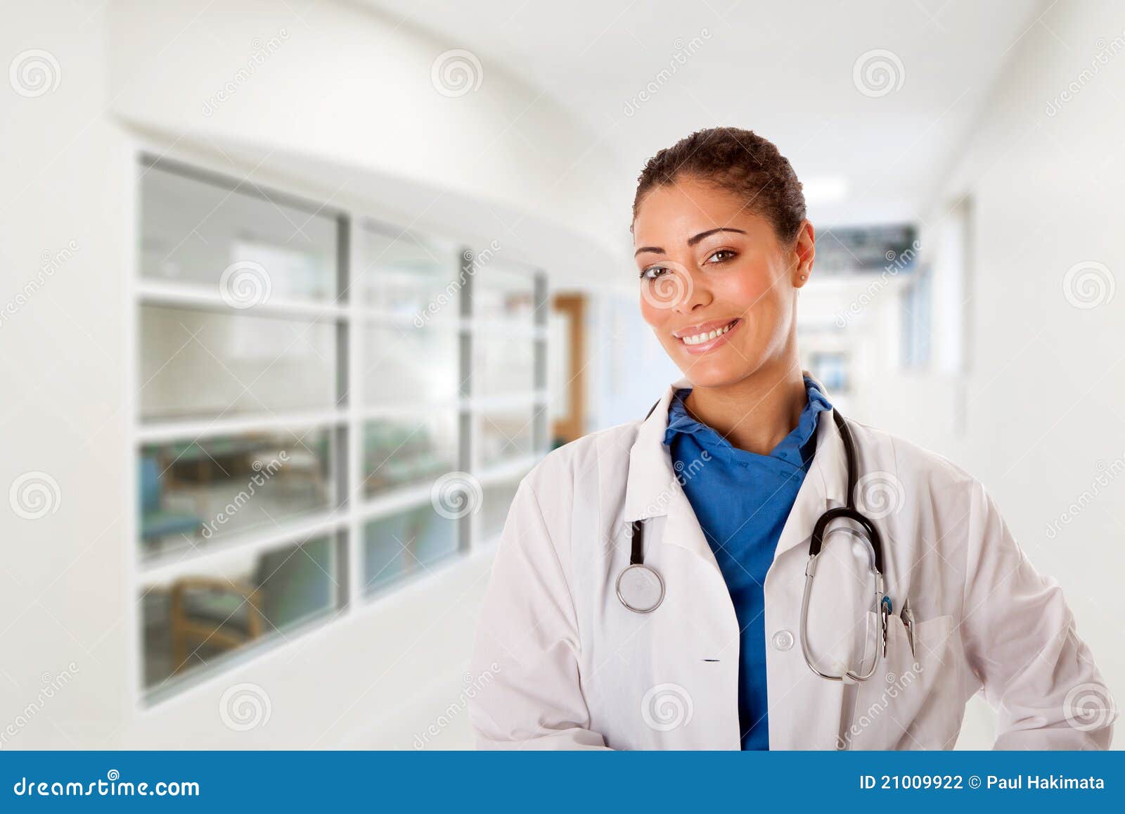 Happy Smiling Doctor in Hospital Stock Photo - Image of doctor, medical ...