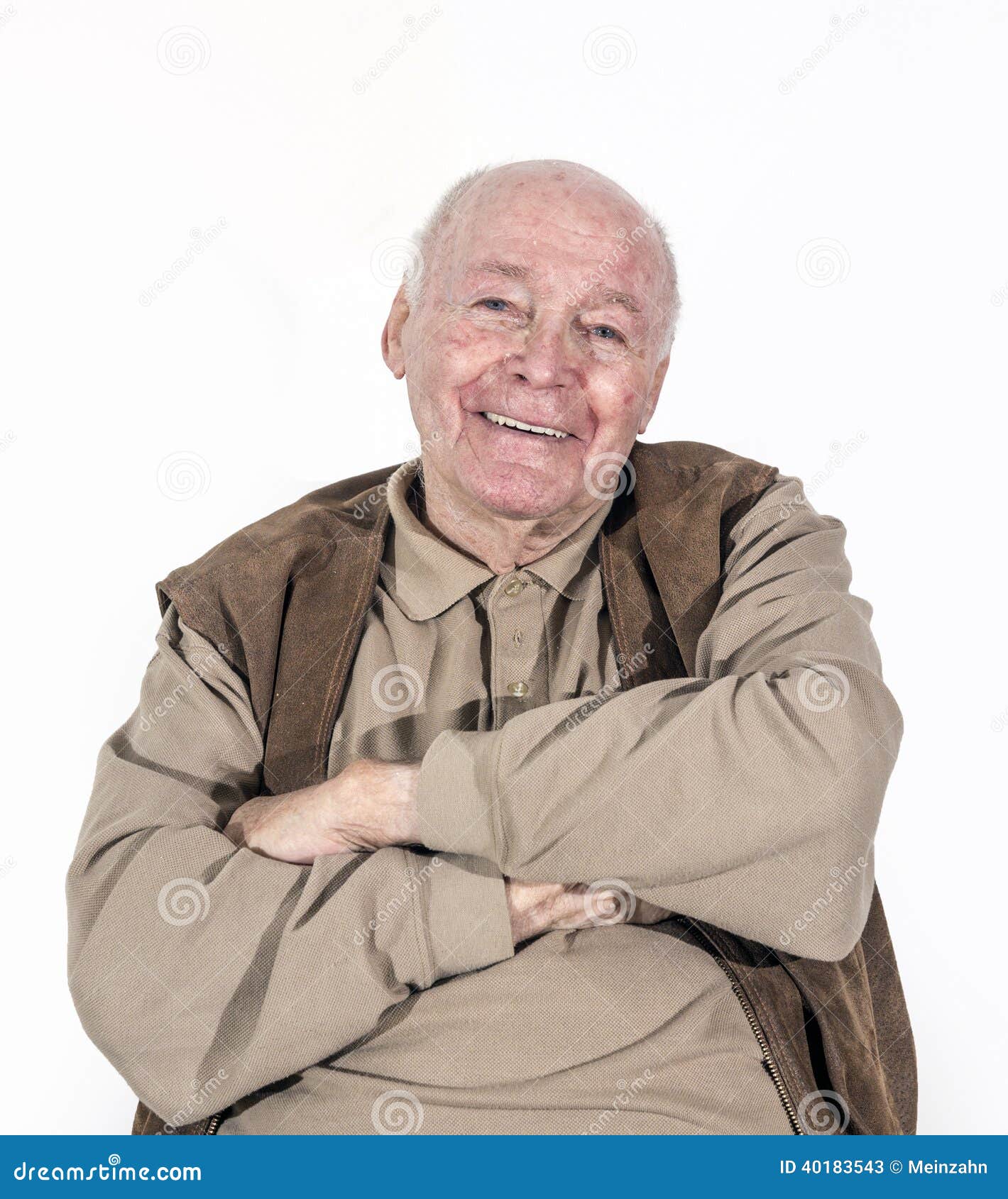 Happy Smiling Elderly Retired Man Stock Image - Image of person ...