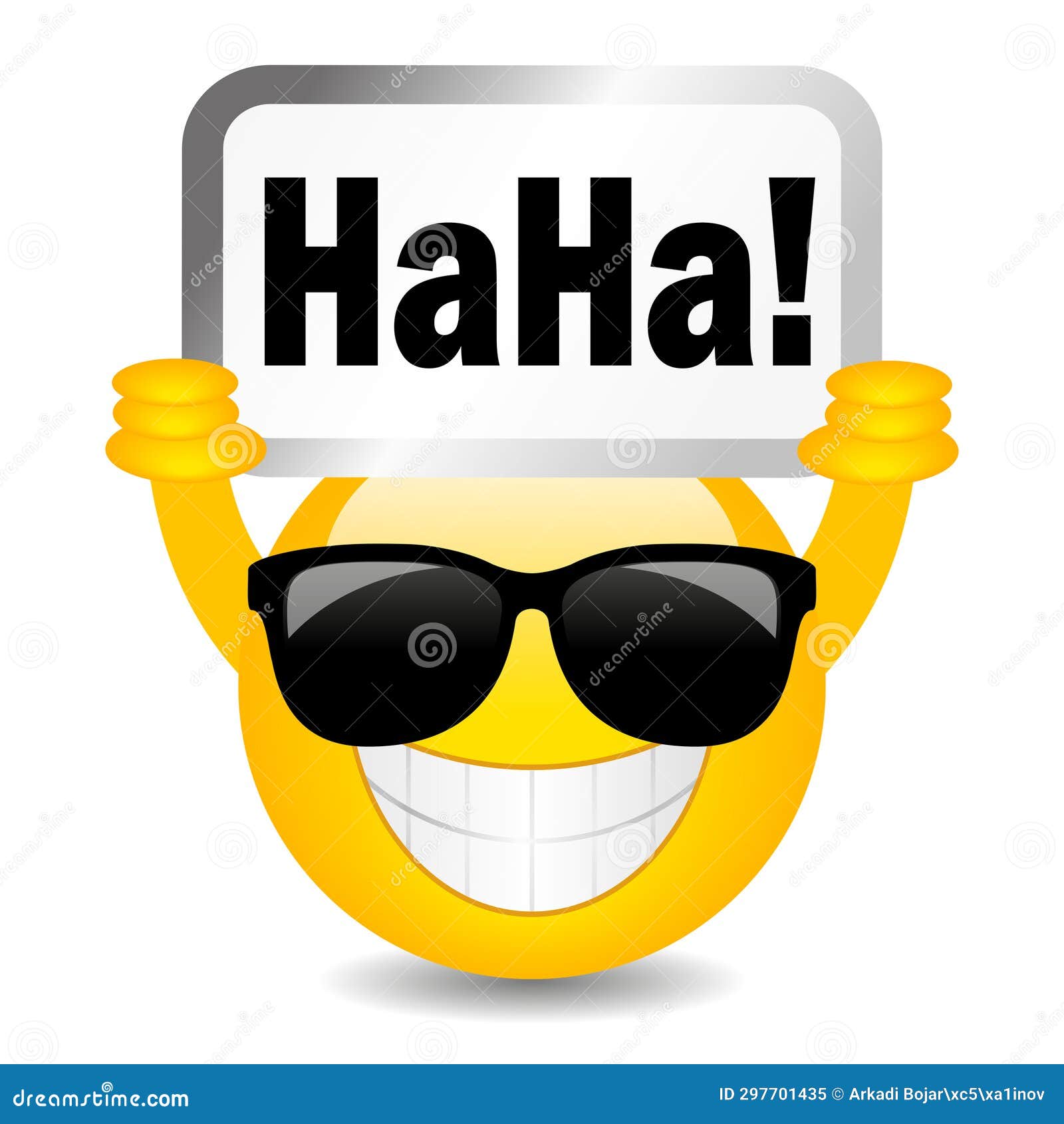 Happy Smiling Emoji with HaHa Sign Stock Vector - Illustration of ... Happy Smiling Emoji with HaHa Sign Stock Vector - Illustration of ...