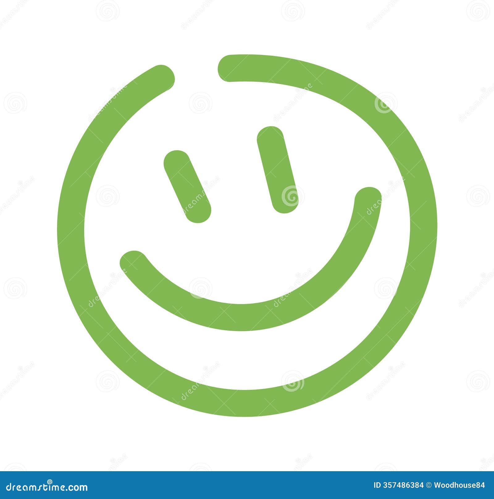 Happy Smiling Emoticon Face Doodle Stock Vector - Illustration of ...