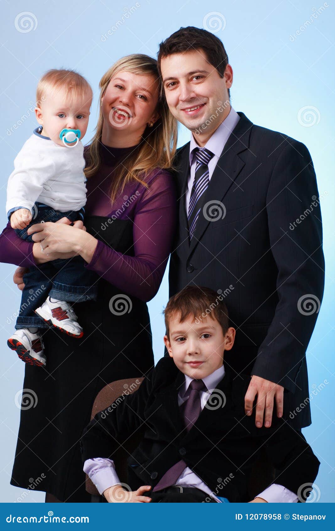 Happy smiling family stock photo. Image of mother, isolated - 12078958