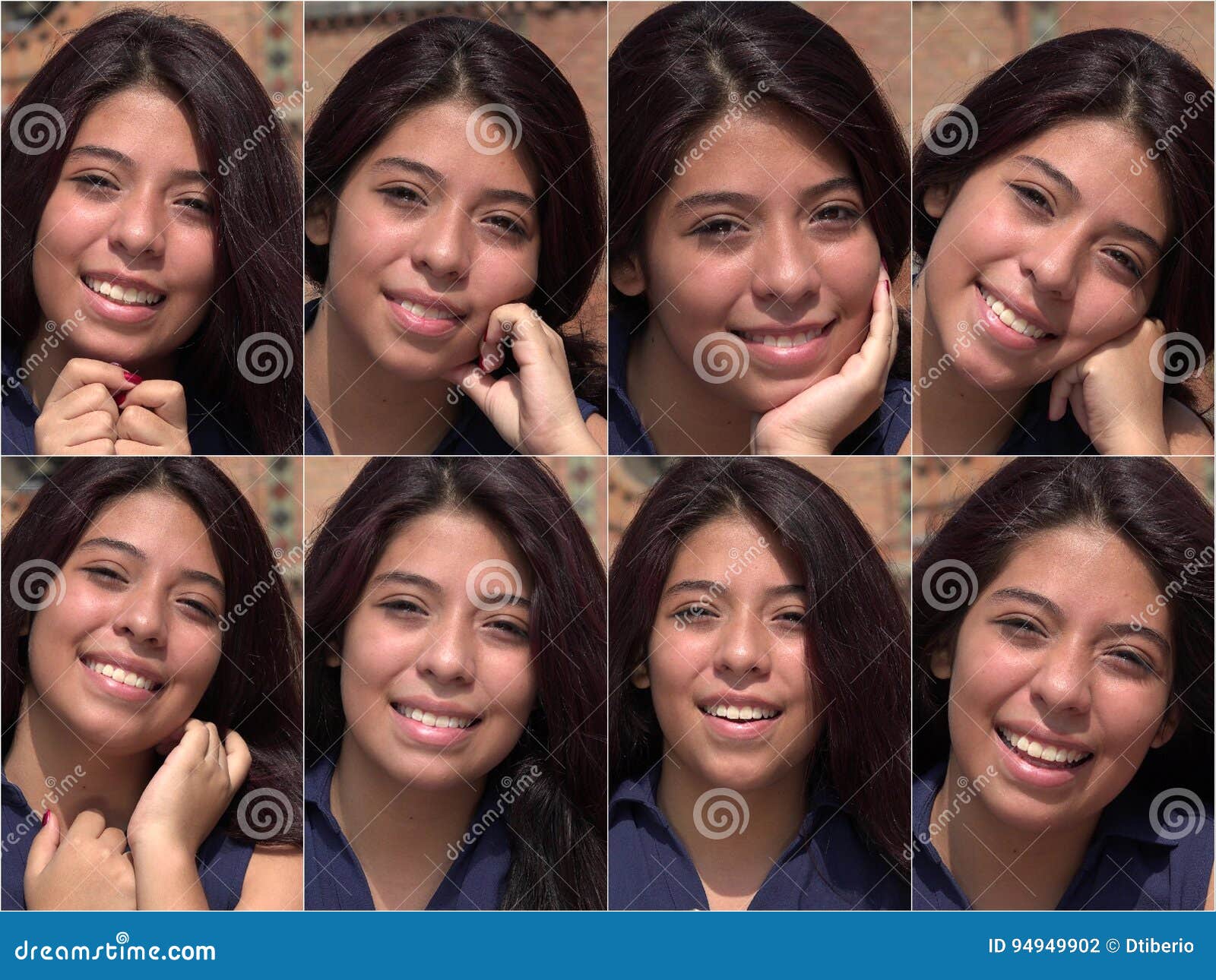 Happy Smiling Female Collage Stock Photo - Image of teenager, collages ...
