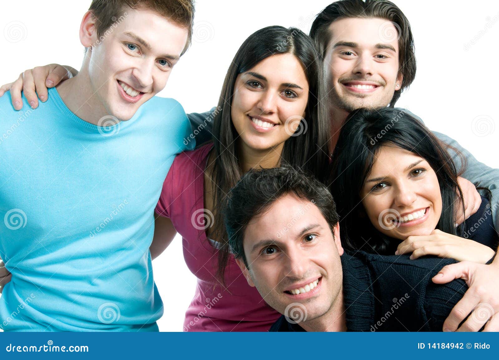 Happy Smiling Friends Close Up Stock Photo - Image of group, excitement ...