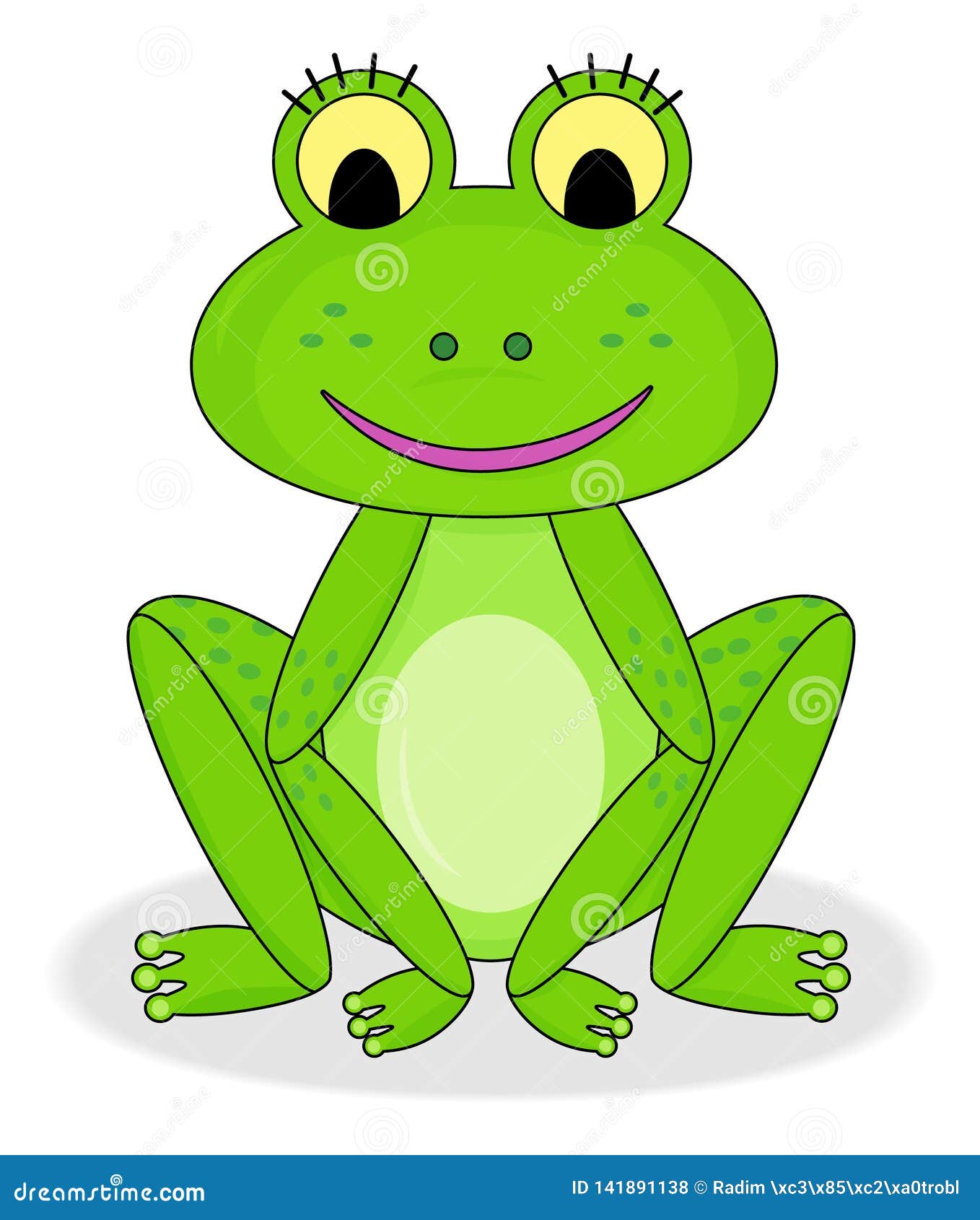 Happy smiling frog stock vector. Illustration of bullfrog - 141891138