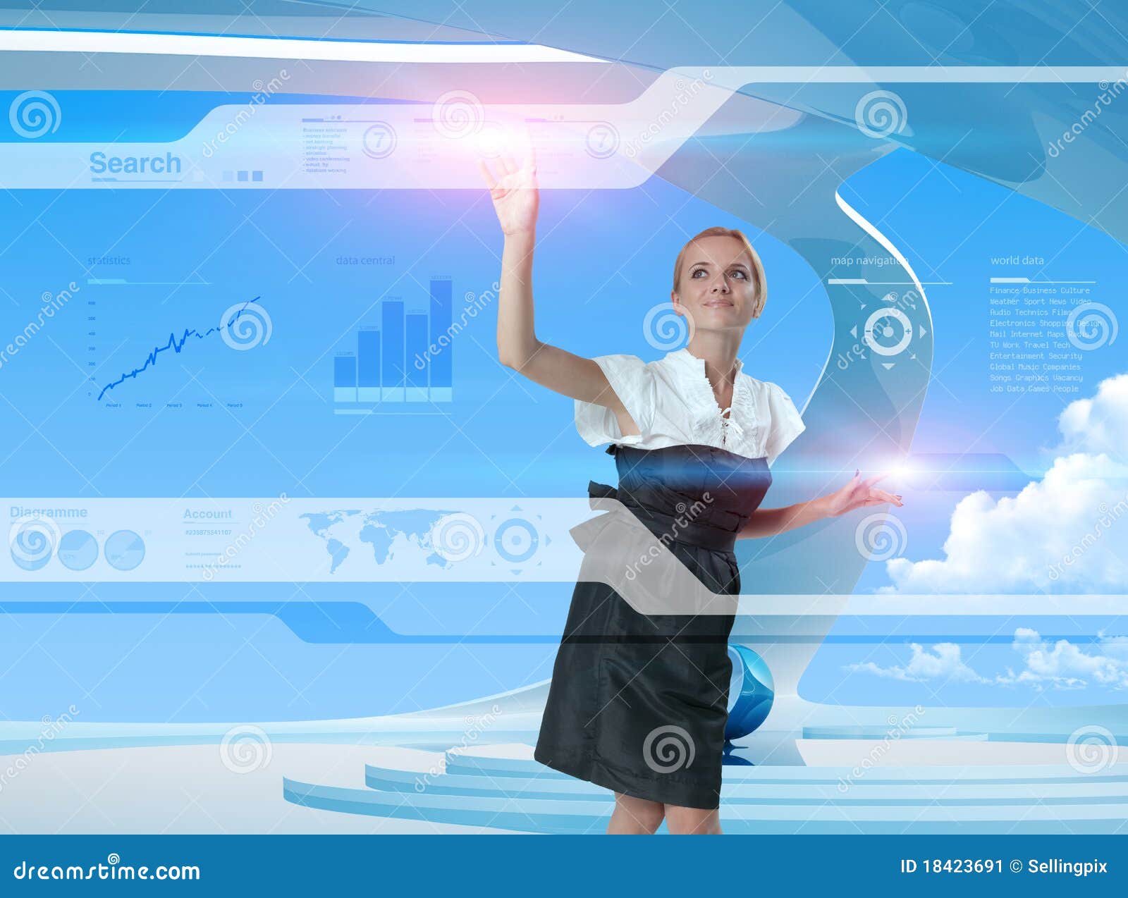 Happy smiling future girl stock image. Image of indoor - 18423691