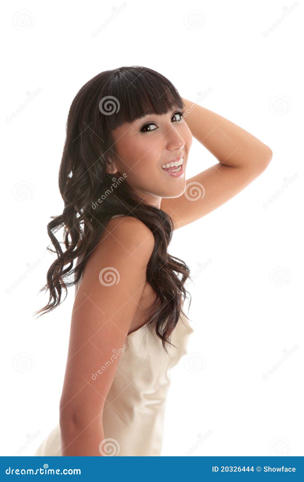 Happy Smiling Girl stock photo. Image of curly, caucasian - 20326444