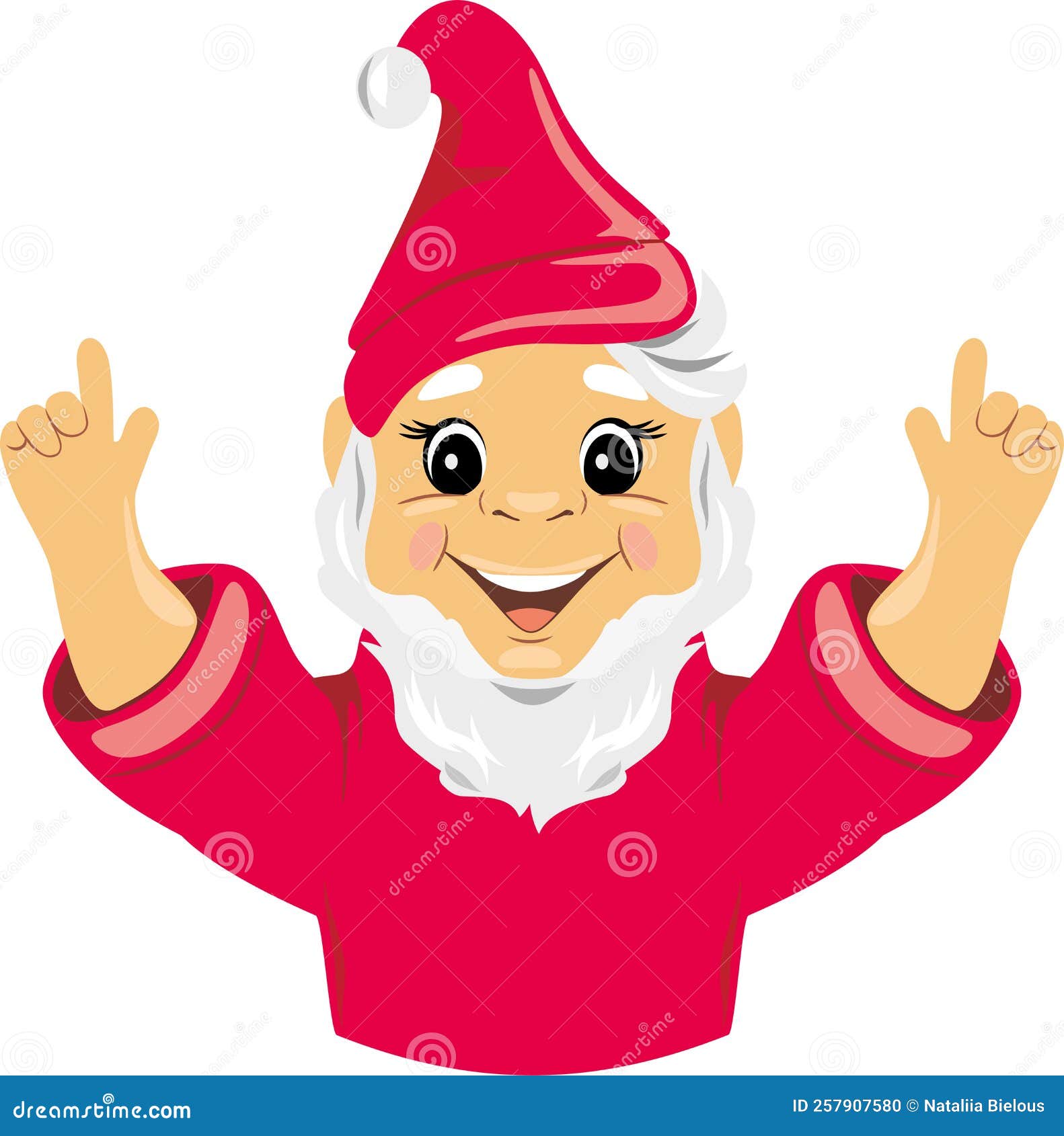 Happy Smiling Gnome Isolated on White Stock Vector - Illustration of ...