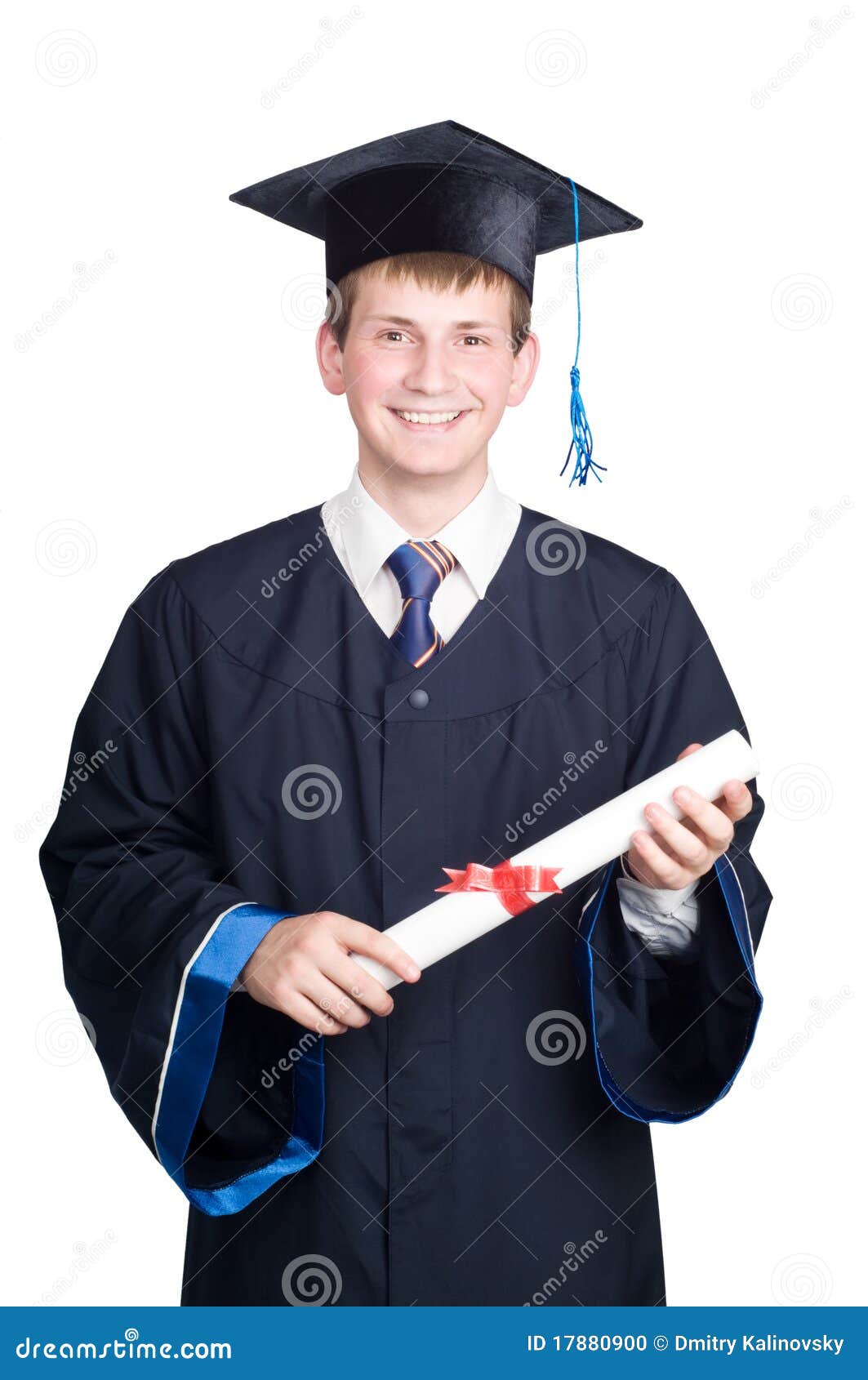 Happy smiling graduate guy stock photo. Image of high - 17880900