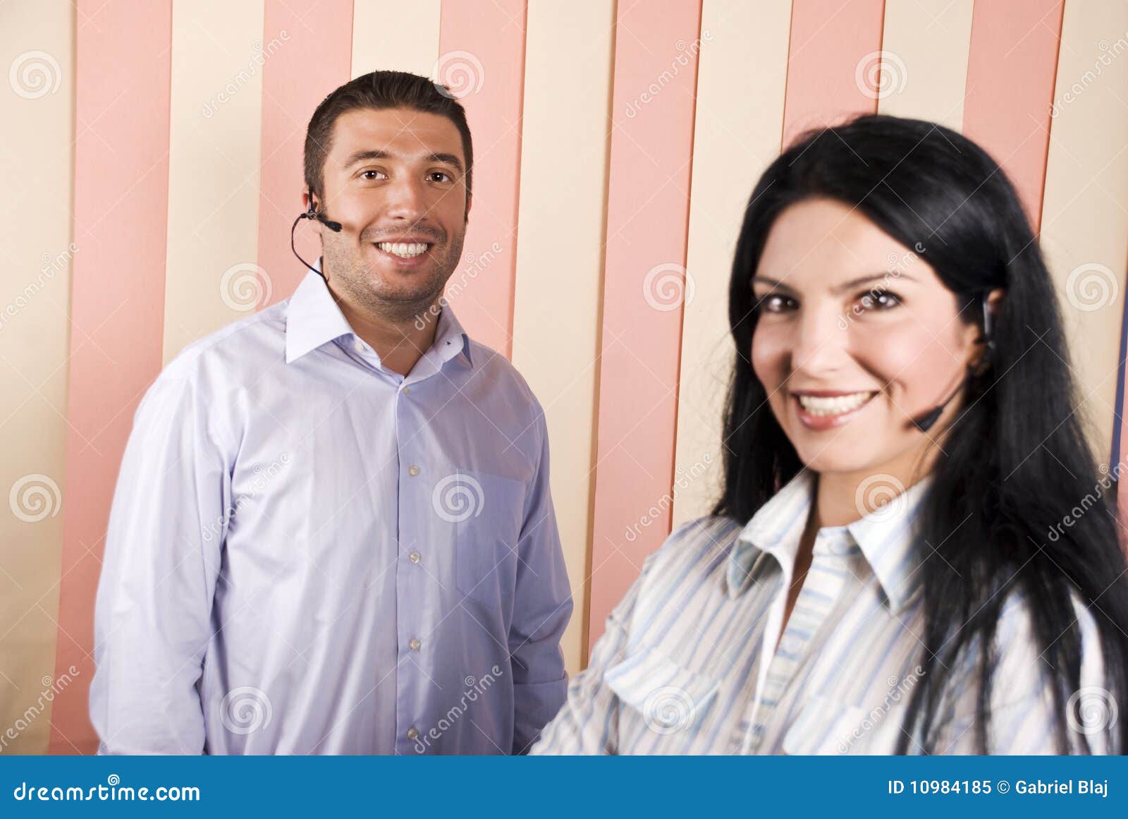 Happy Smiling Helpdesk Team Stock Image - Image of businessman ...