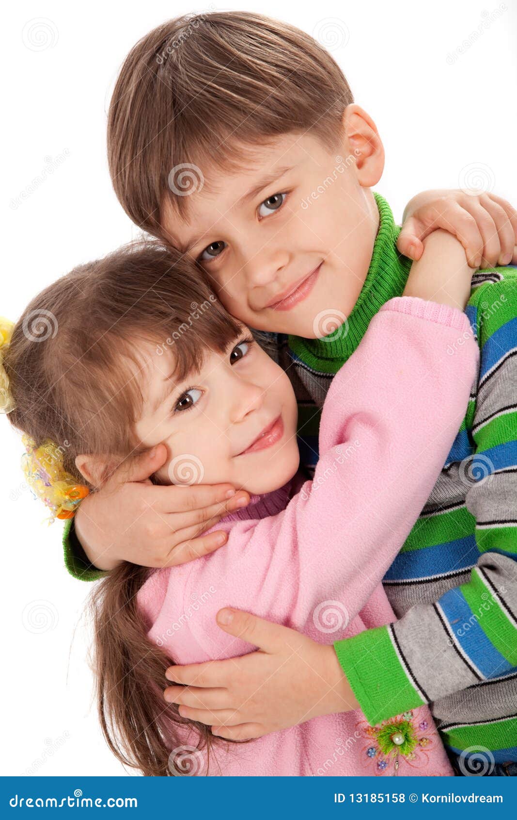 Happy smiling kids hugging stock photo. Image of relationship - 13185158