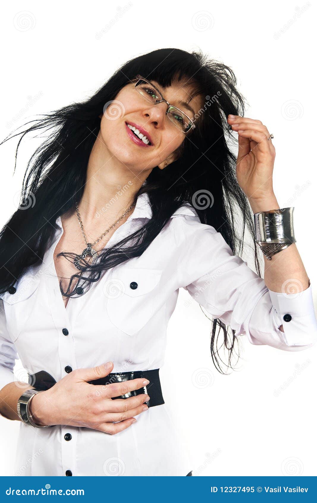 Happy smiling lady stock image. Image of assistant, colleague - 12327495