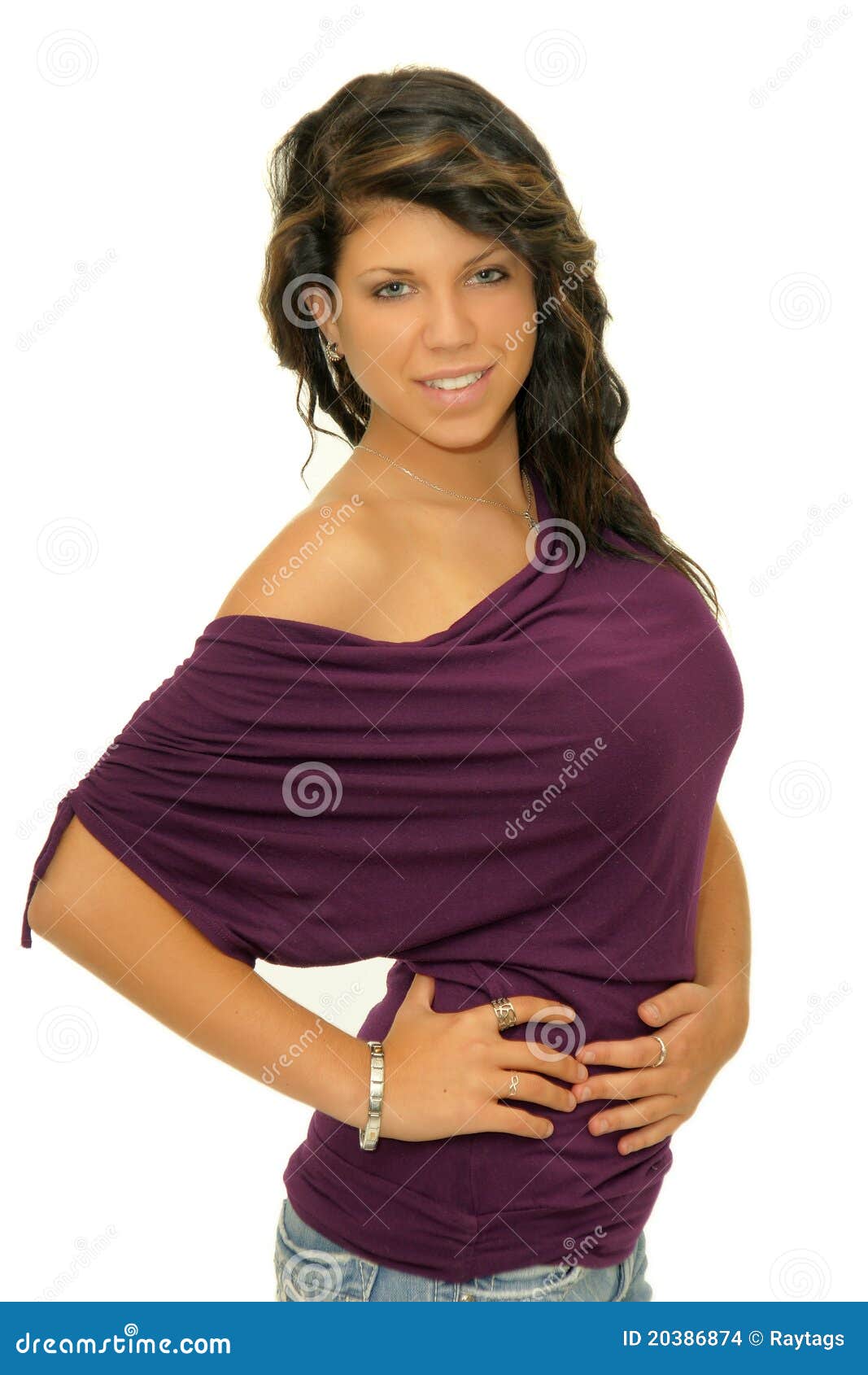 Happy smiling lady stock photo. Image of isolated, gorgeous - 20386874