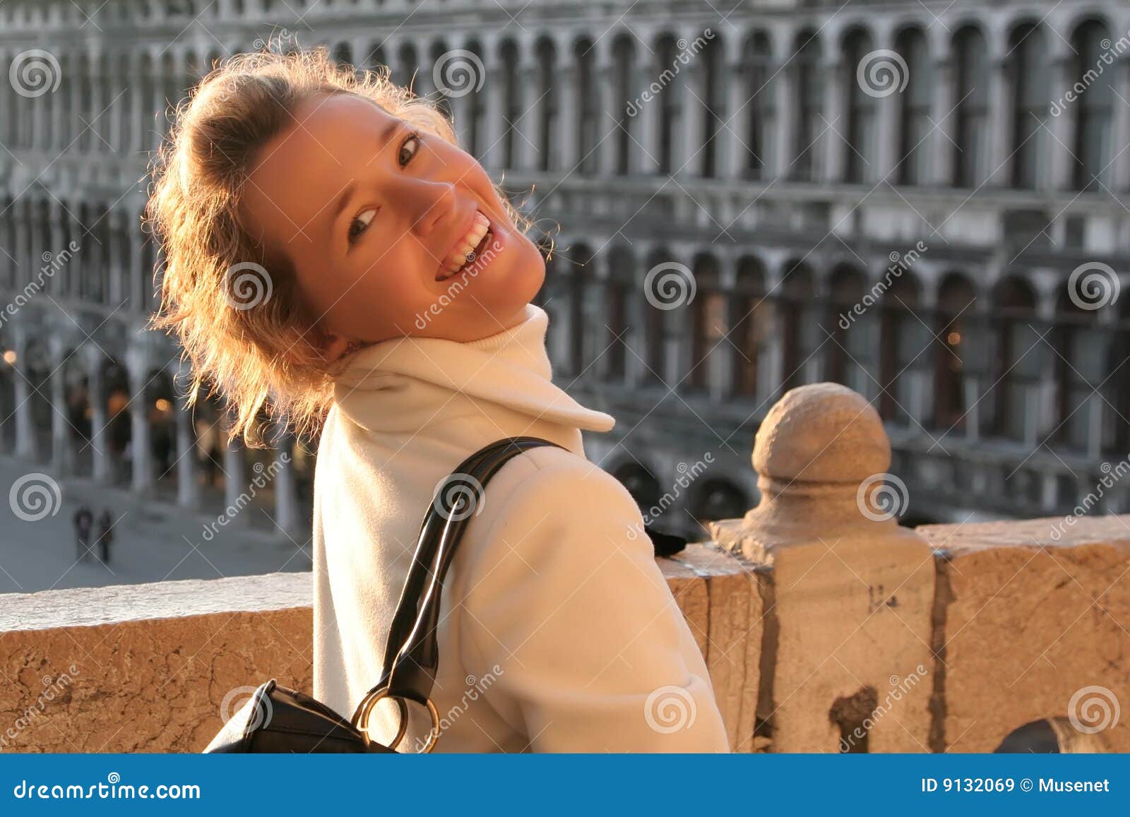 Happy smiling lady stock image. Image of girl, blonde - 9132069