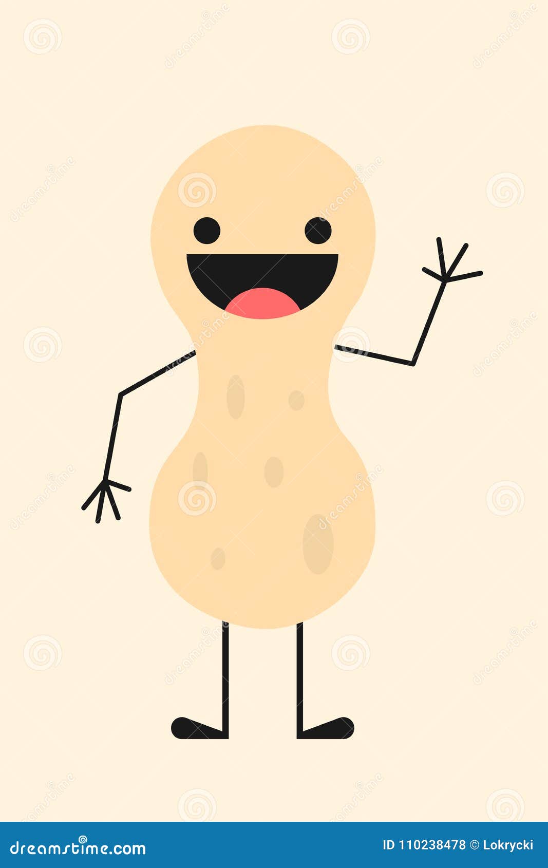 Happy Smiling Laughing Nut - Vector Illustration Stock Vector ...