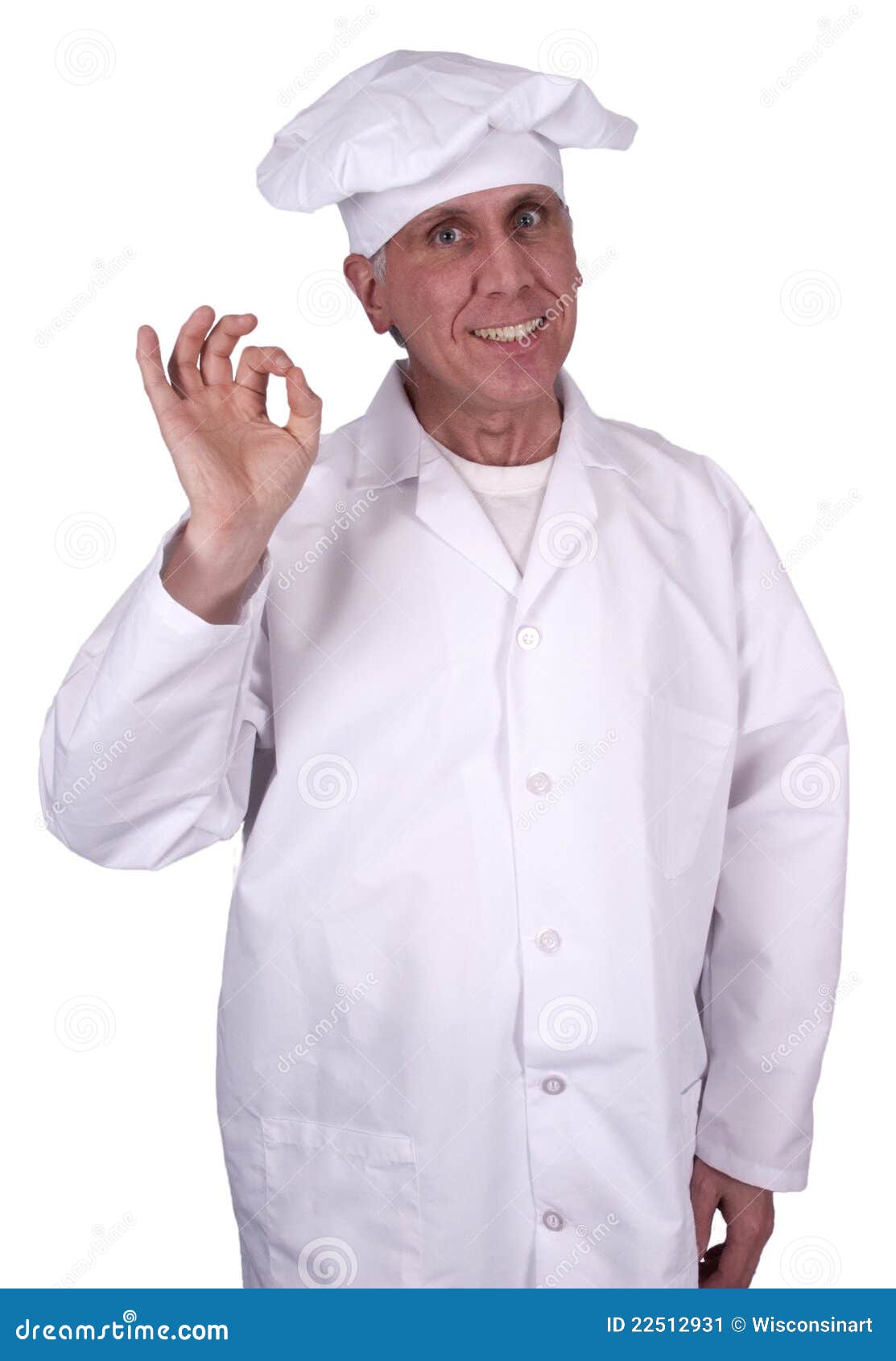 Happy Smiling Male Chef or Cook, Isolated on White Stock Image - Image ...