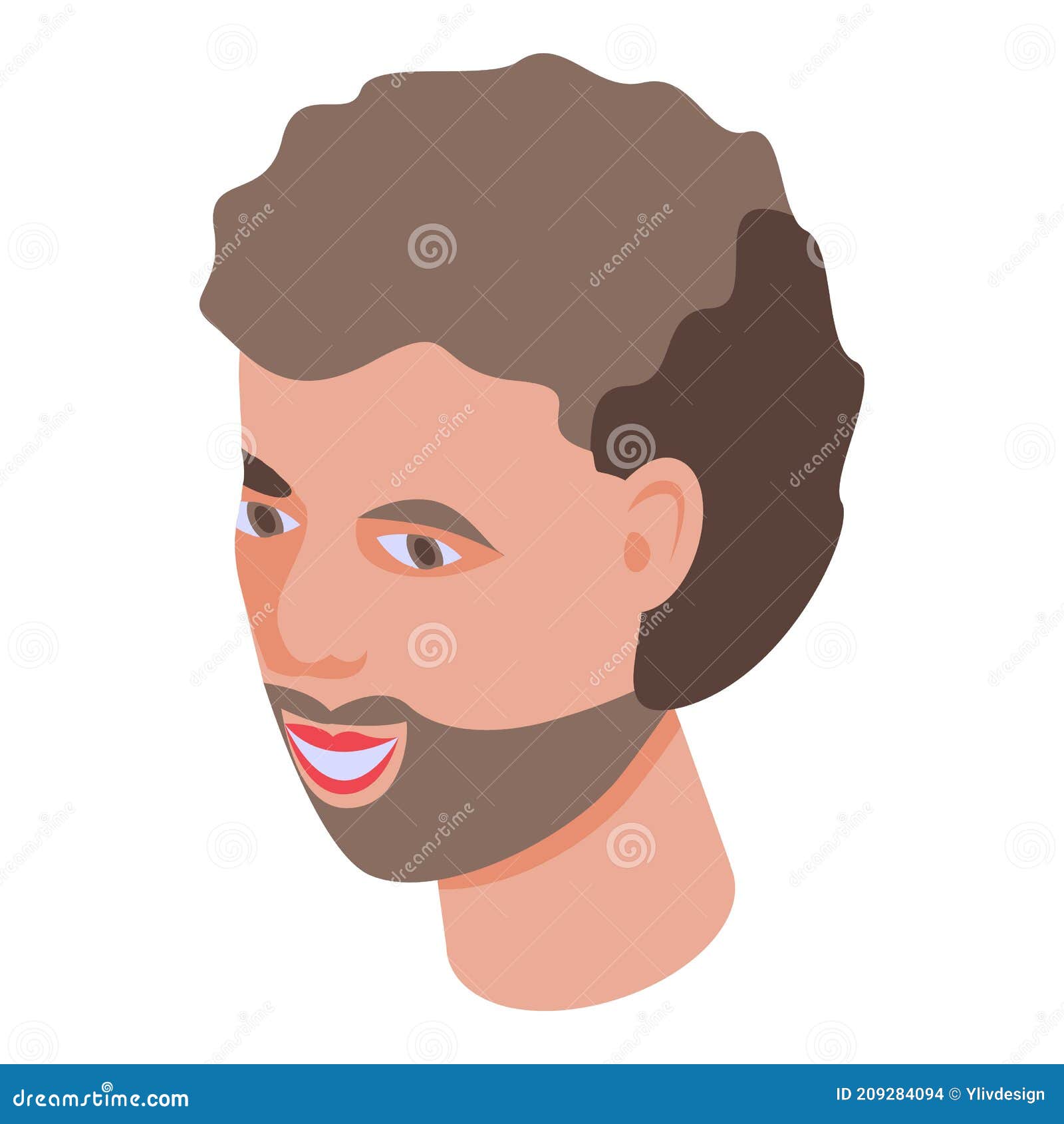 Happy Smiling Man Icon, Isometric Style Stock Vector - Illustration of ...