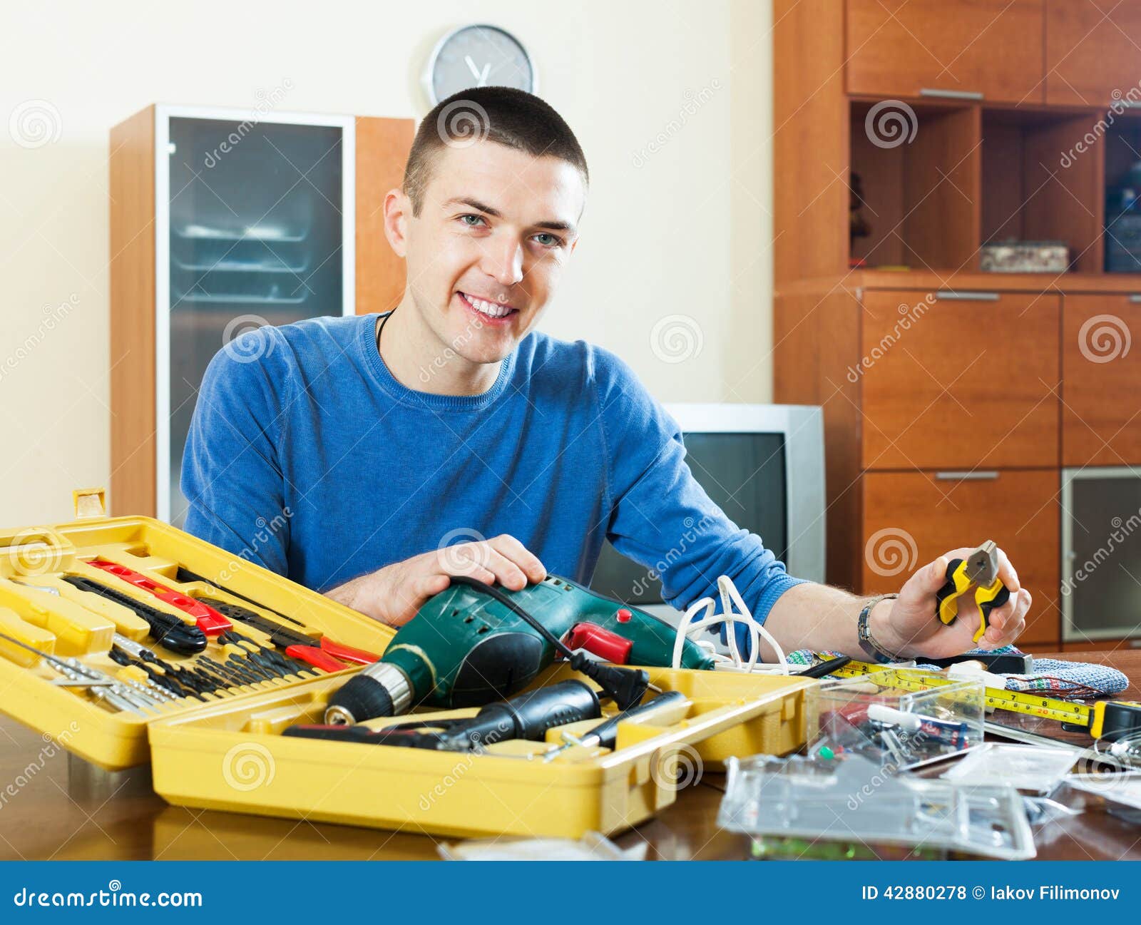 Happy Guy Tools Toolbox Home Photos - Free & Royalty-Free Stock Photos ...