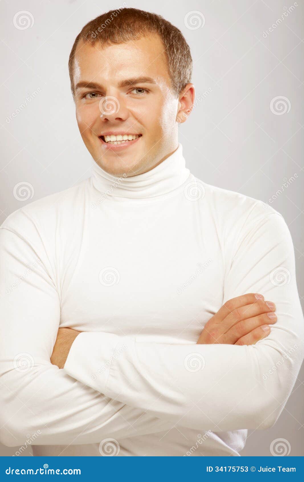 Happy smiling man, stock image. Image of head, fresh - 34175753