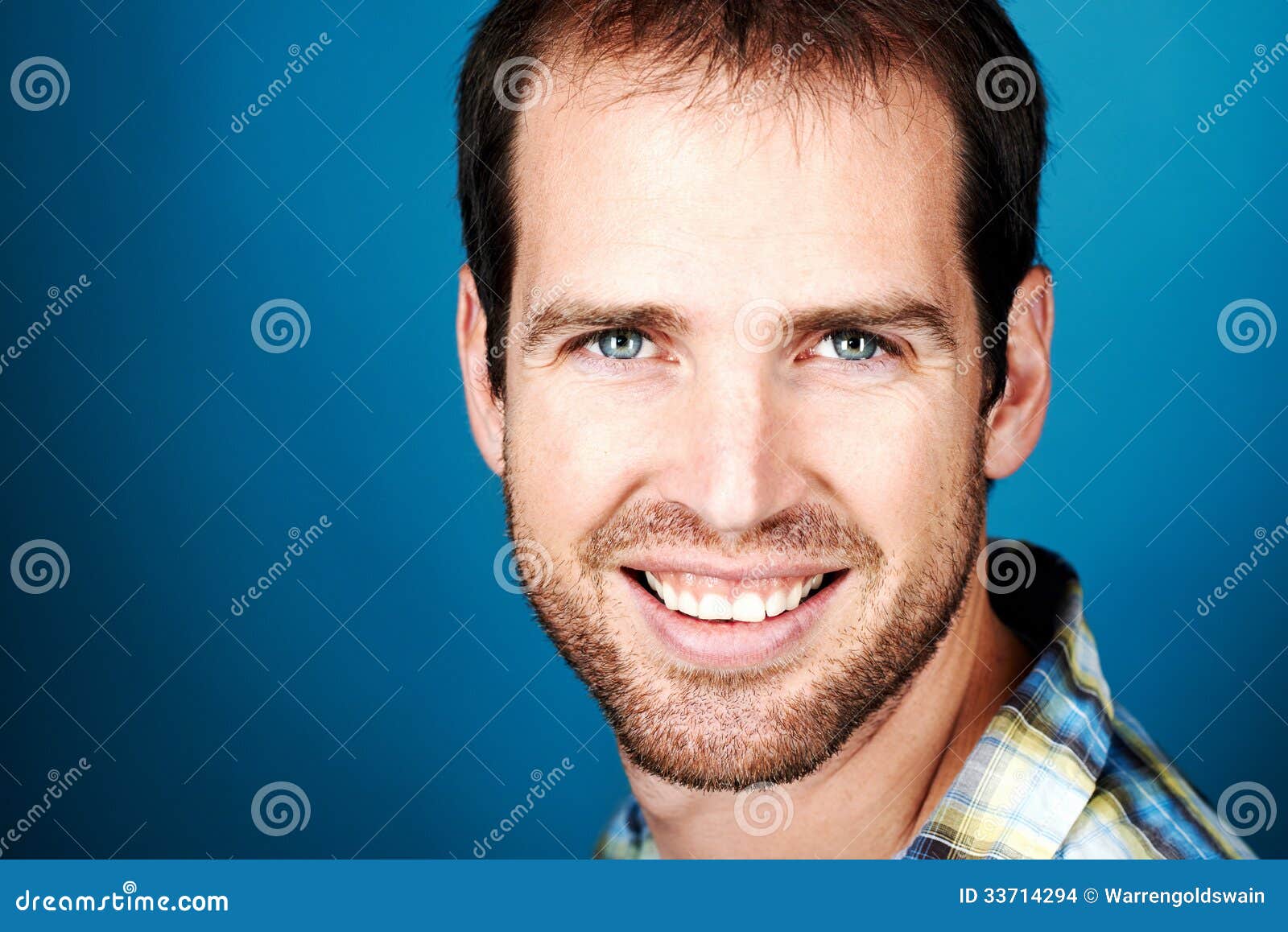 Happy smiling man stock photo. Image of hairstyle, positive - 33714294