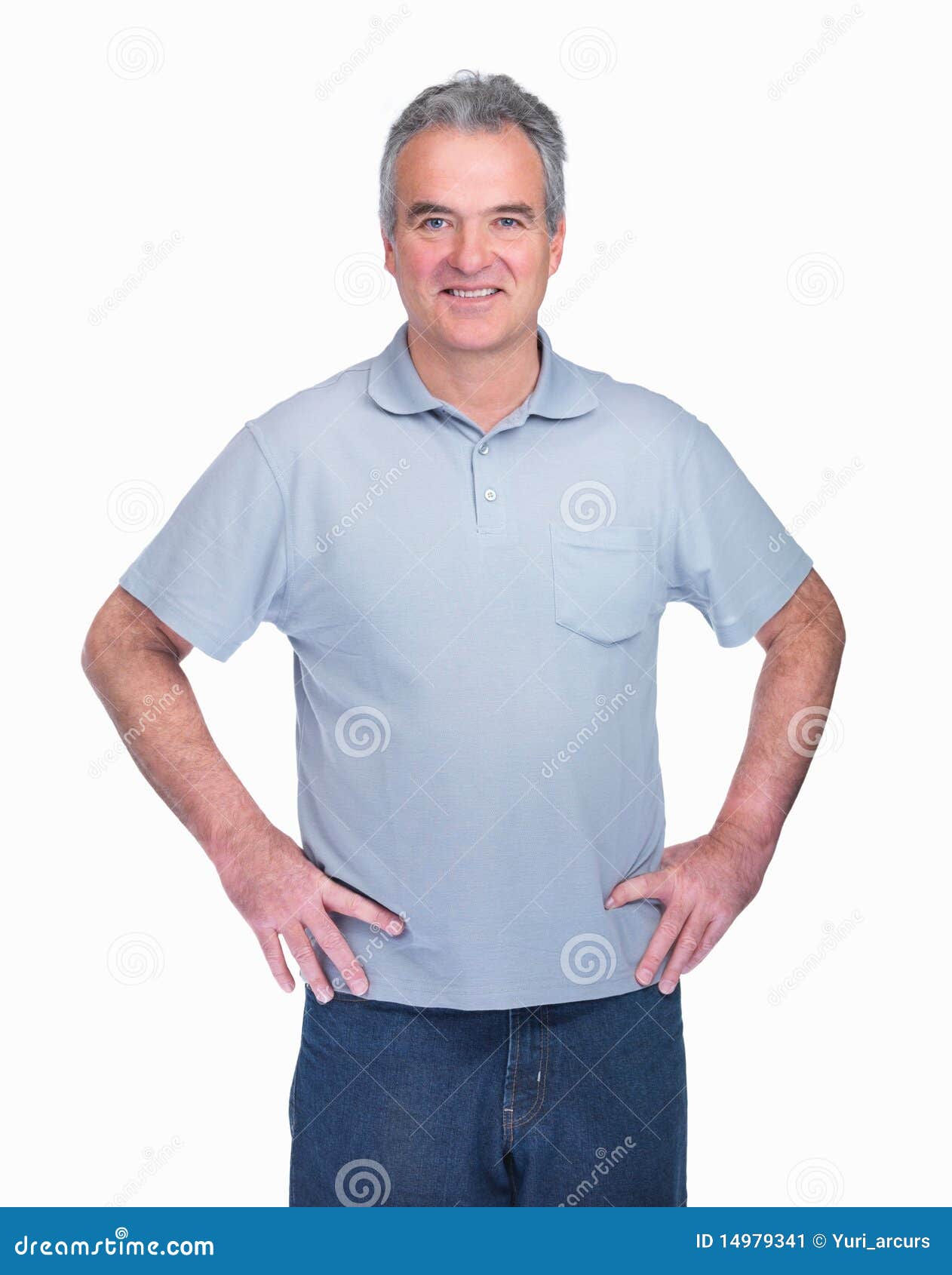 Happy Smiling Man Standing Isolated on White Stock Image - Image of ...