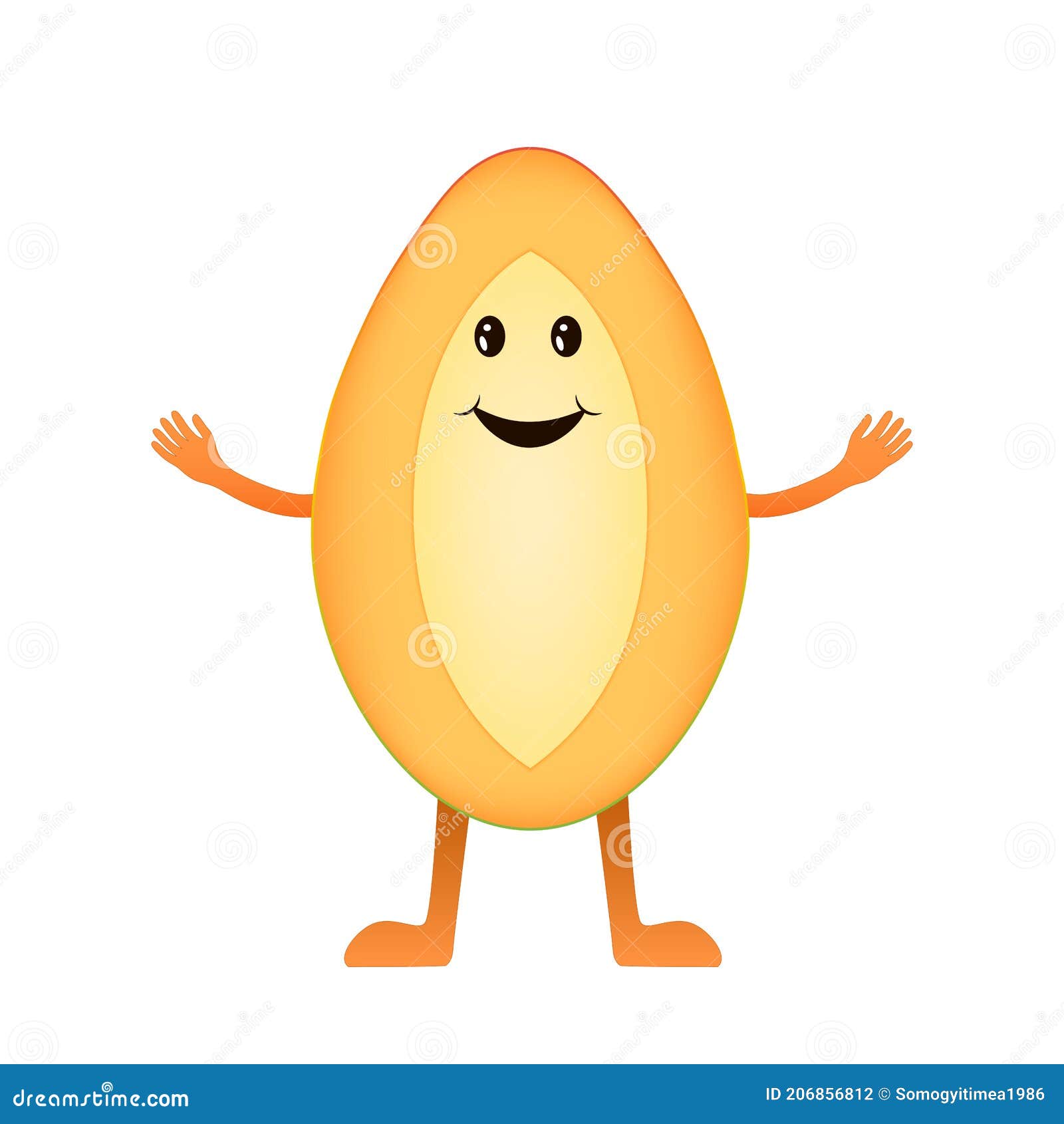 Happy smiling mango. stock illustration. Illustration of element ...