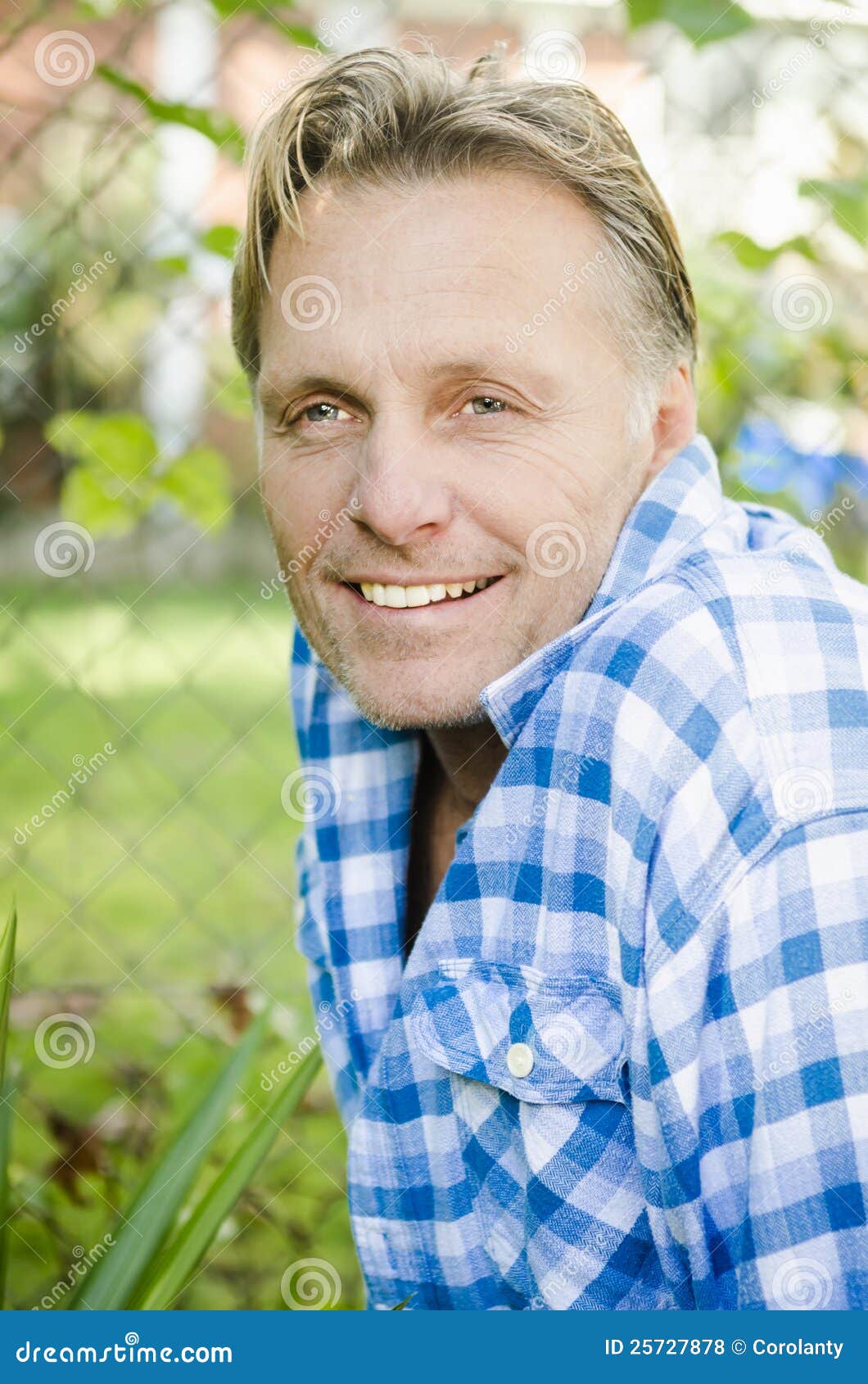 Happy Smiling Mature Man in Forties. Stock Photo - Image of copyspace ...