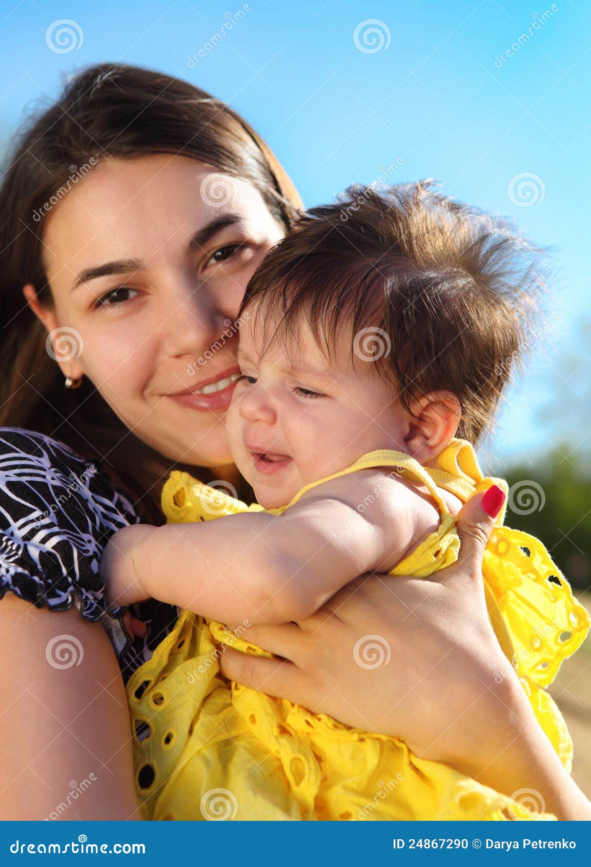 Happy Smiling Mother with Baby Stock Photo - Image of holding ...