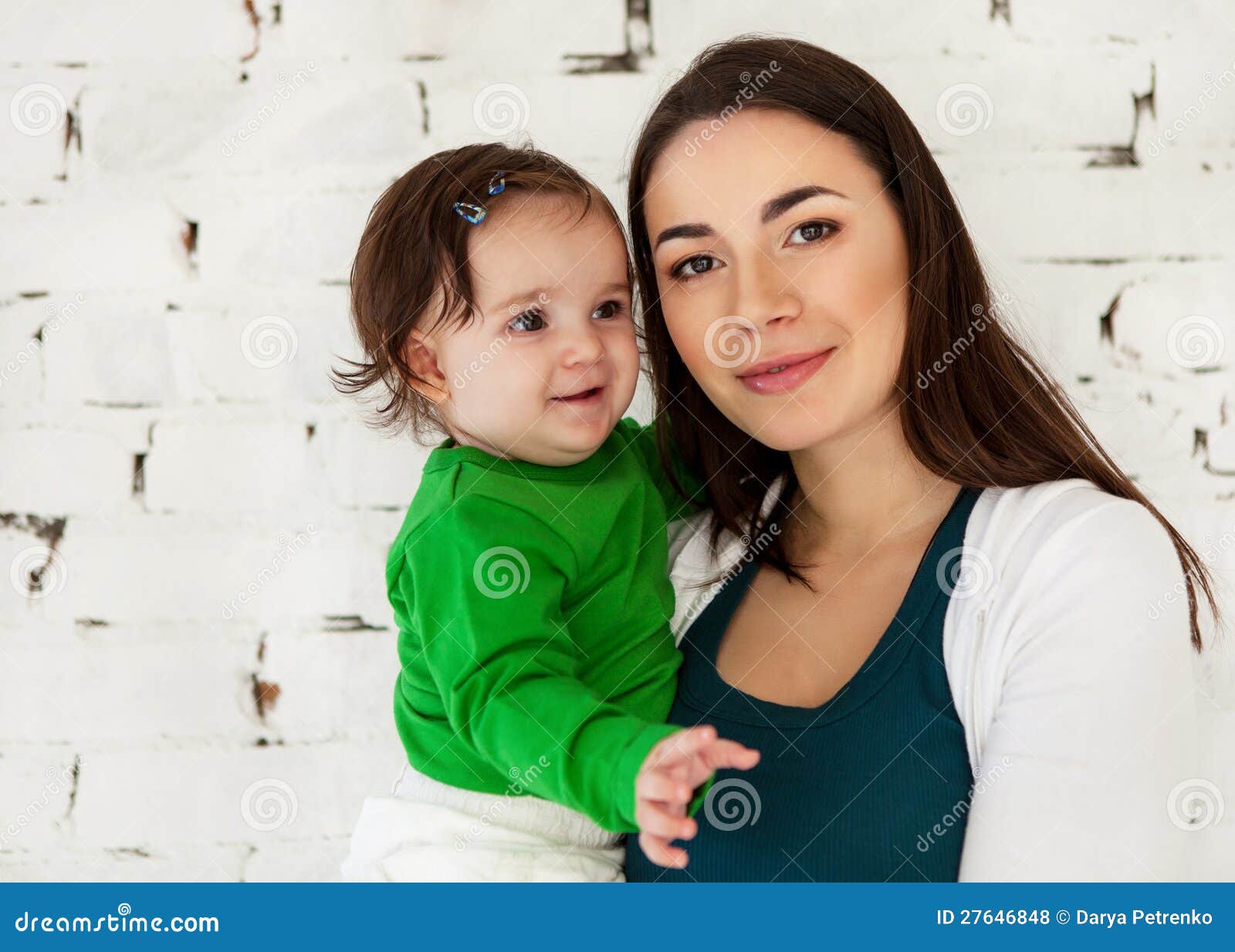 Happy Smiling Mother with Baby Stock Photo - Image of attractive ...