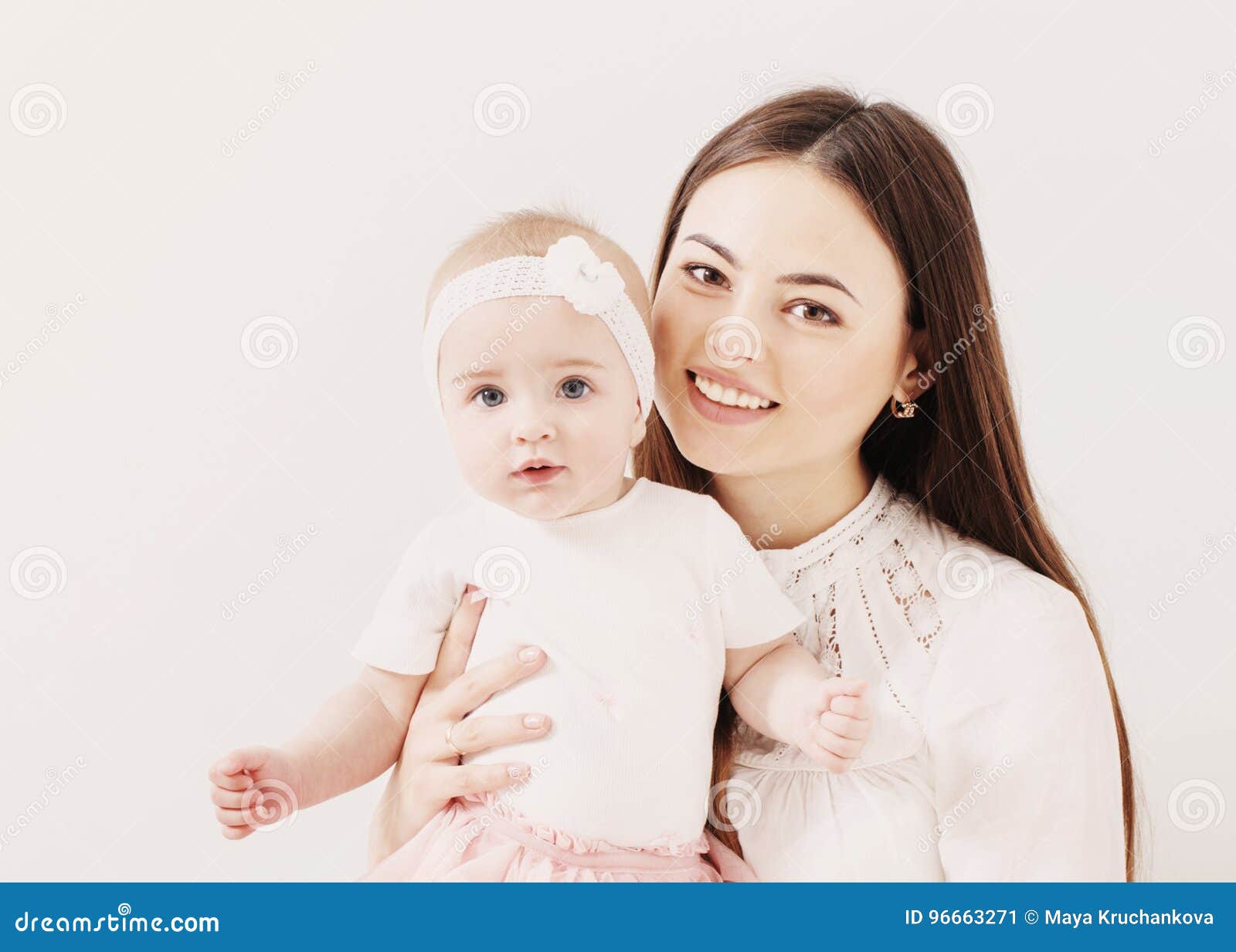 Happy Smiling Mother with Baby Stock Image - Image of cute, hands: 96663271