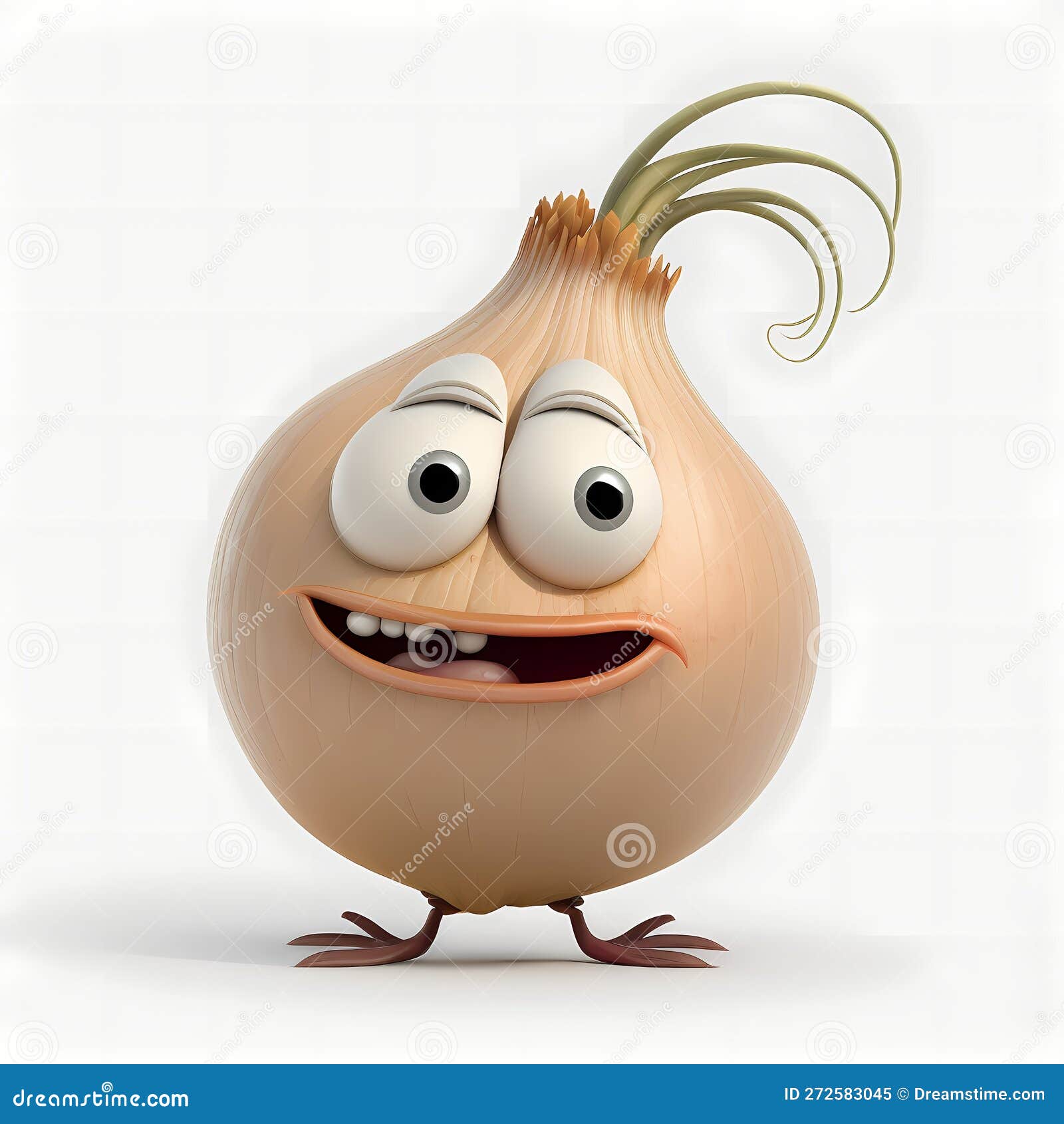 Happy Smiling Onion Cartoon. Generative AI Stock Illustration ...