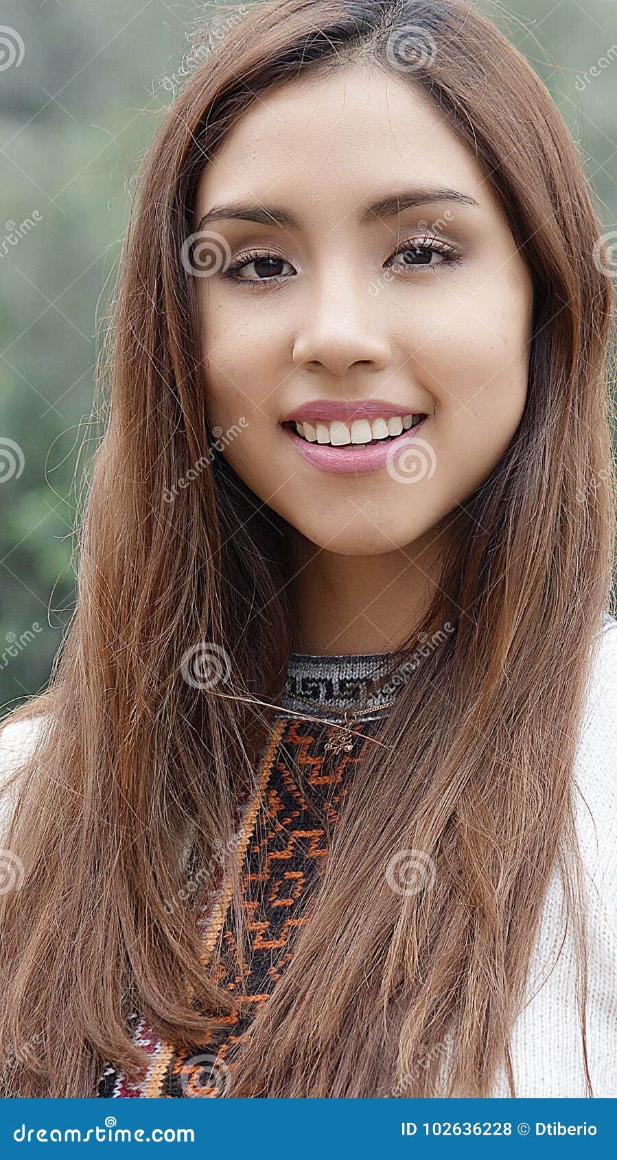 Happy Smiling Peruvian Woman Stock Photo - Image of young, adult: 102636228