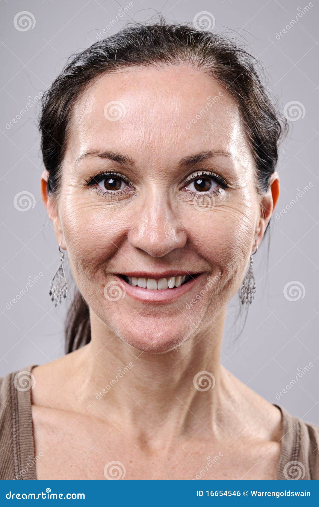 Happy smiling portrait stock photo. Image of grey, real - 16654546