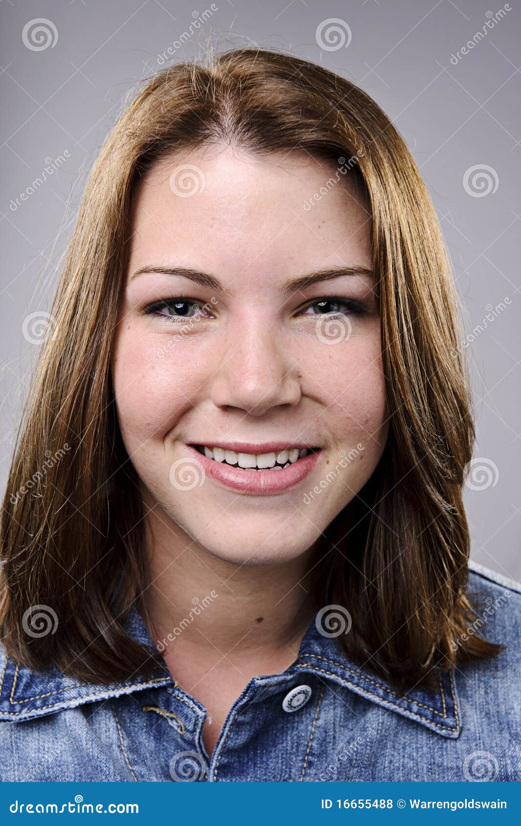 Happy smiling portrait stock photo. Image of girl, studio - 16655488