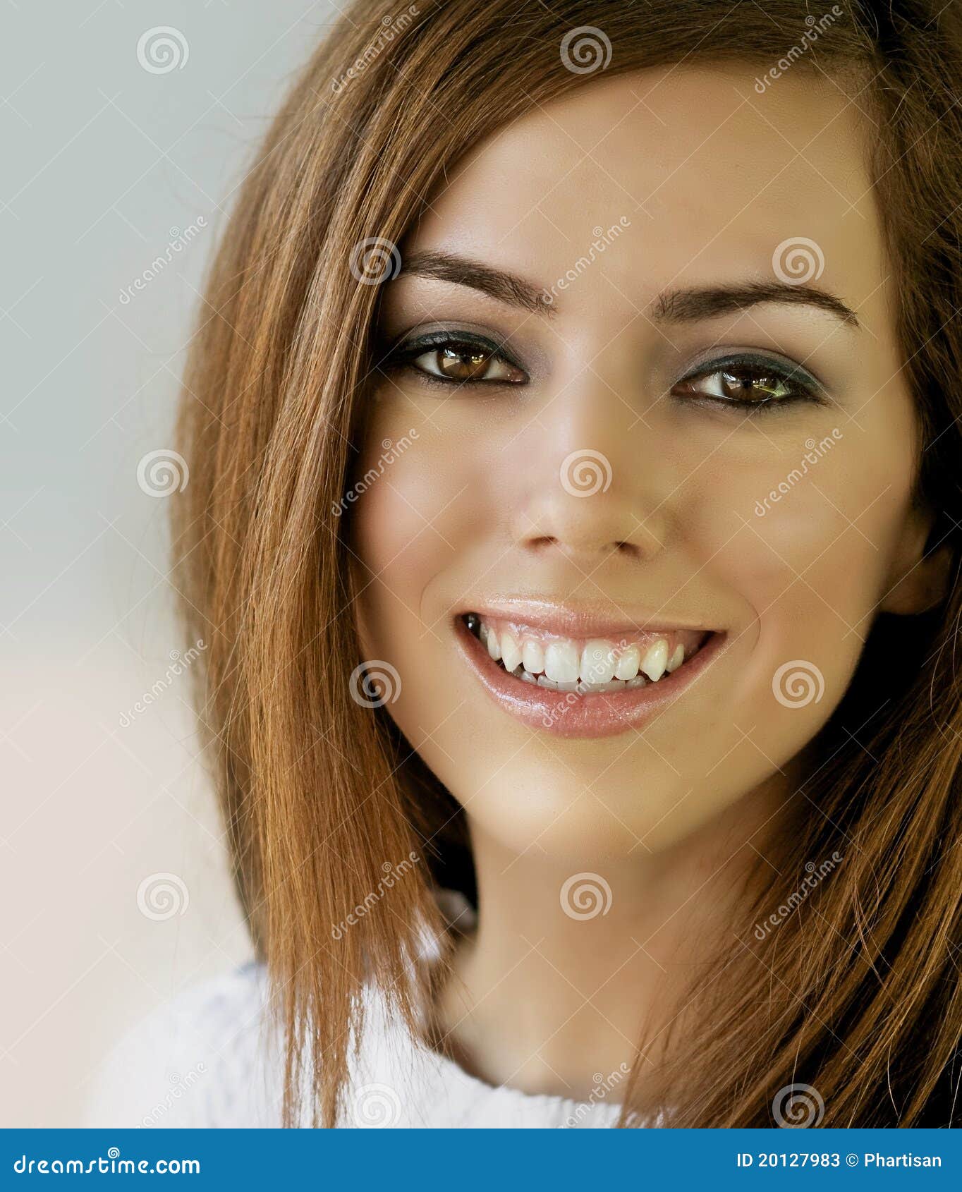 Happy Smiling Pretty Young Woman Stock Image - Image of beauty ...