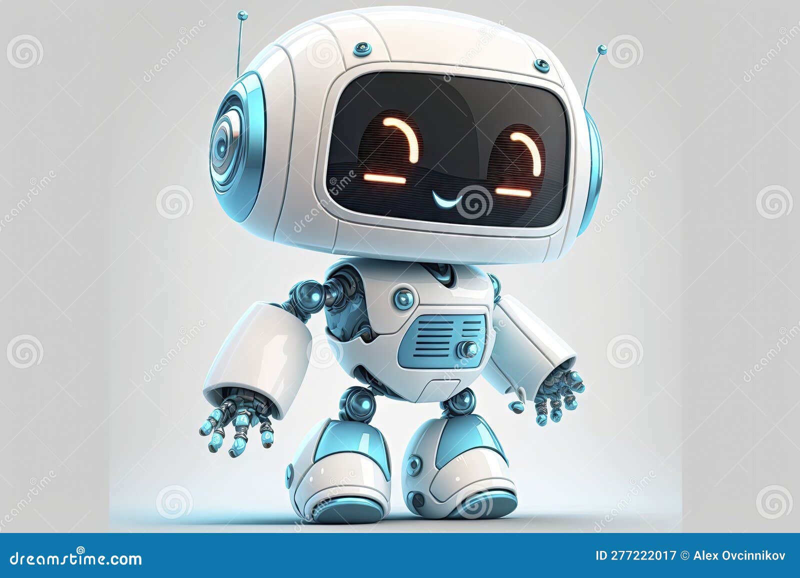 Happy Smiling Robot for Modern Website Design. Stock Image - Image of ...