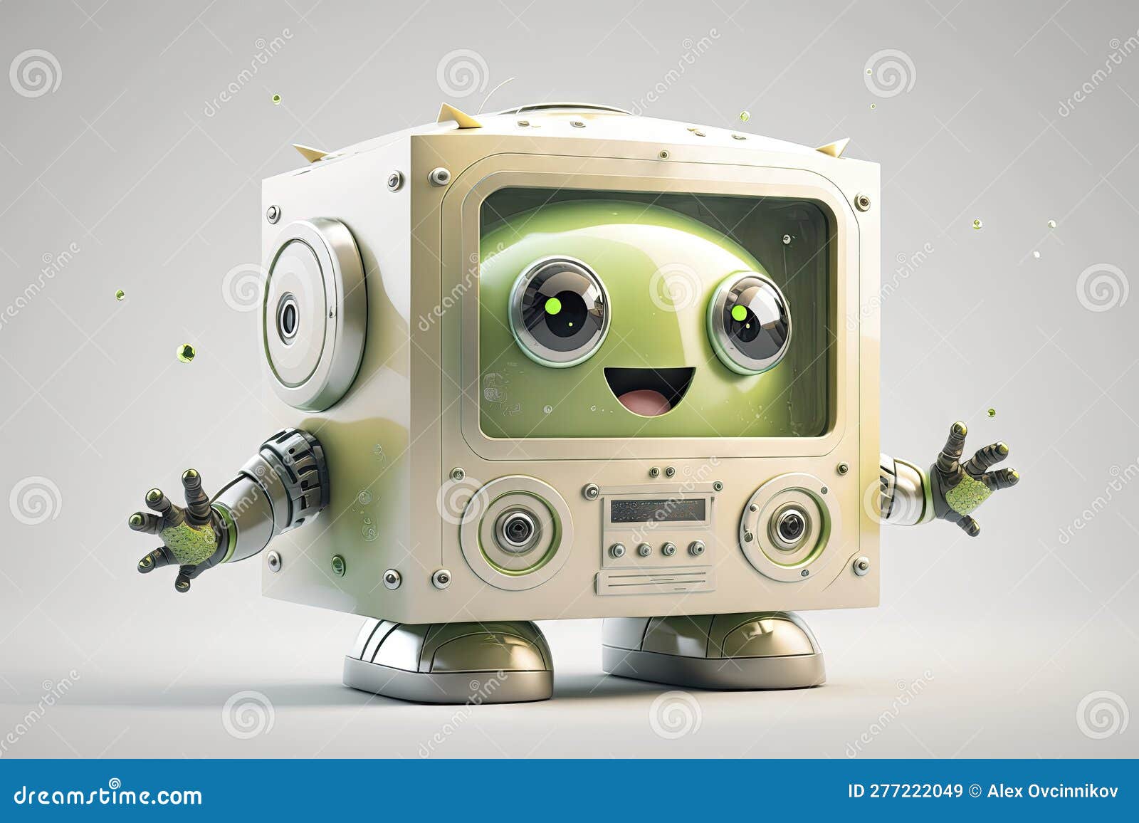 Happy Smiling Robot for Modern Website Design. Stock Image - Image of ...