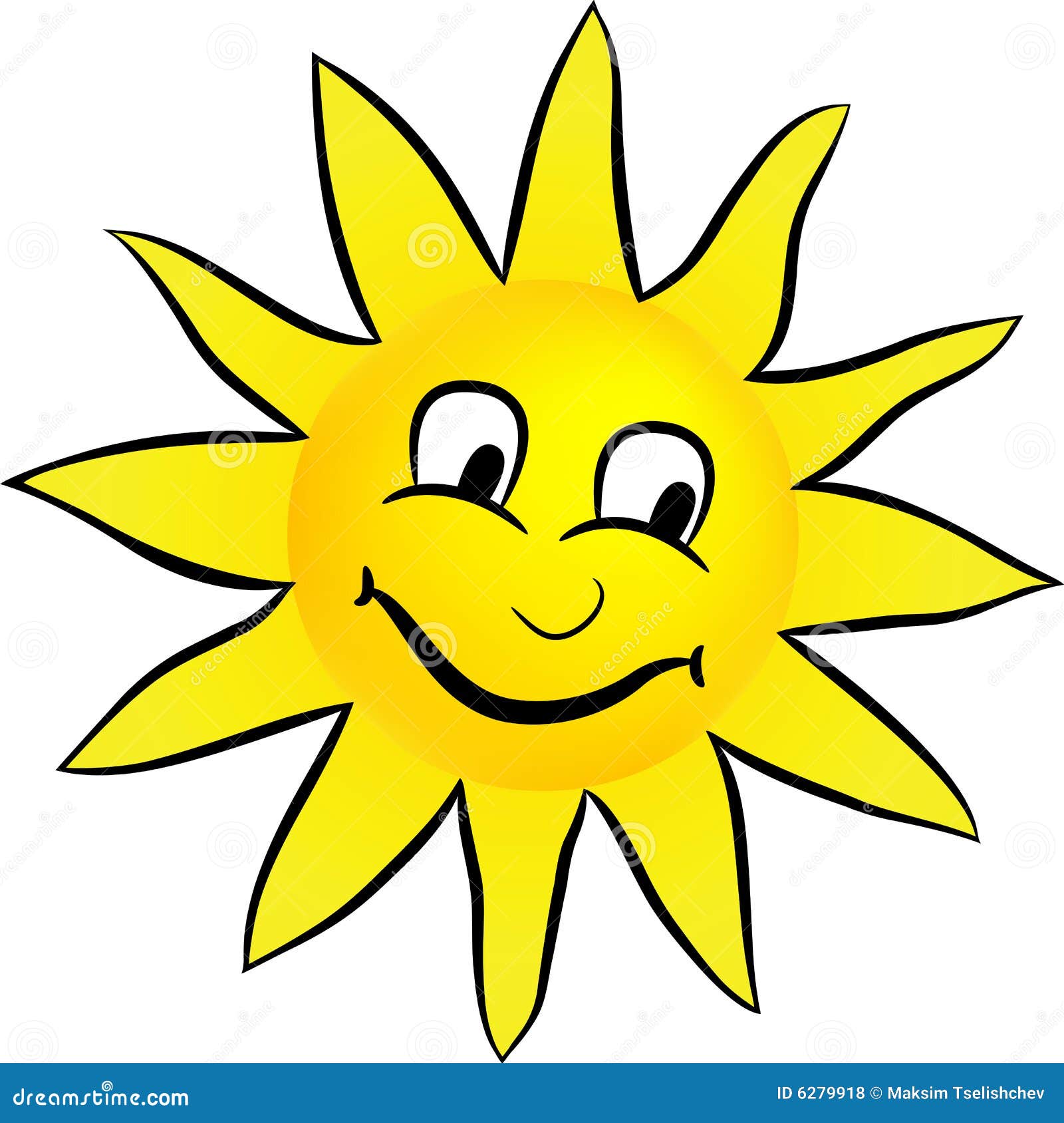 Happy smiling sun stock vector. Illustration of snowflake - 6279918